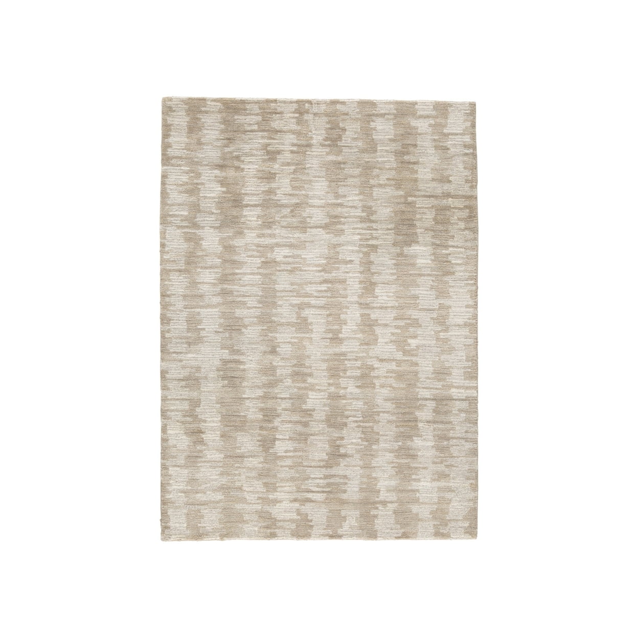 Abby 5 x 7 Modern Area Rug Earthy Raised Design Soft Fabric Cream Brown ...