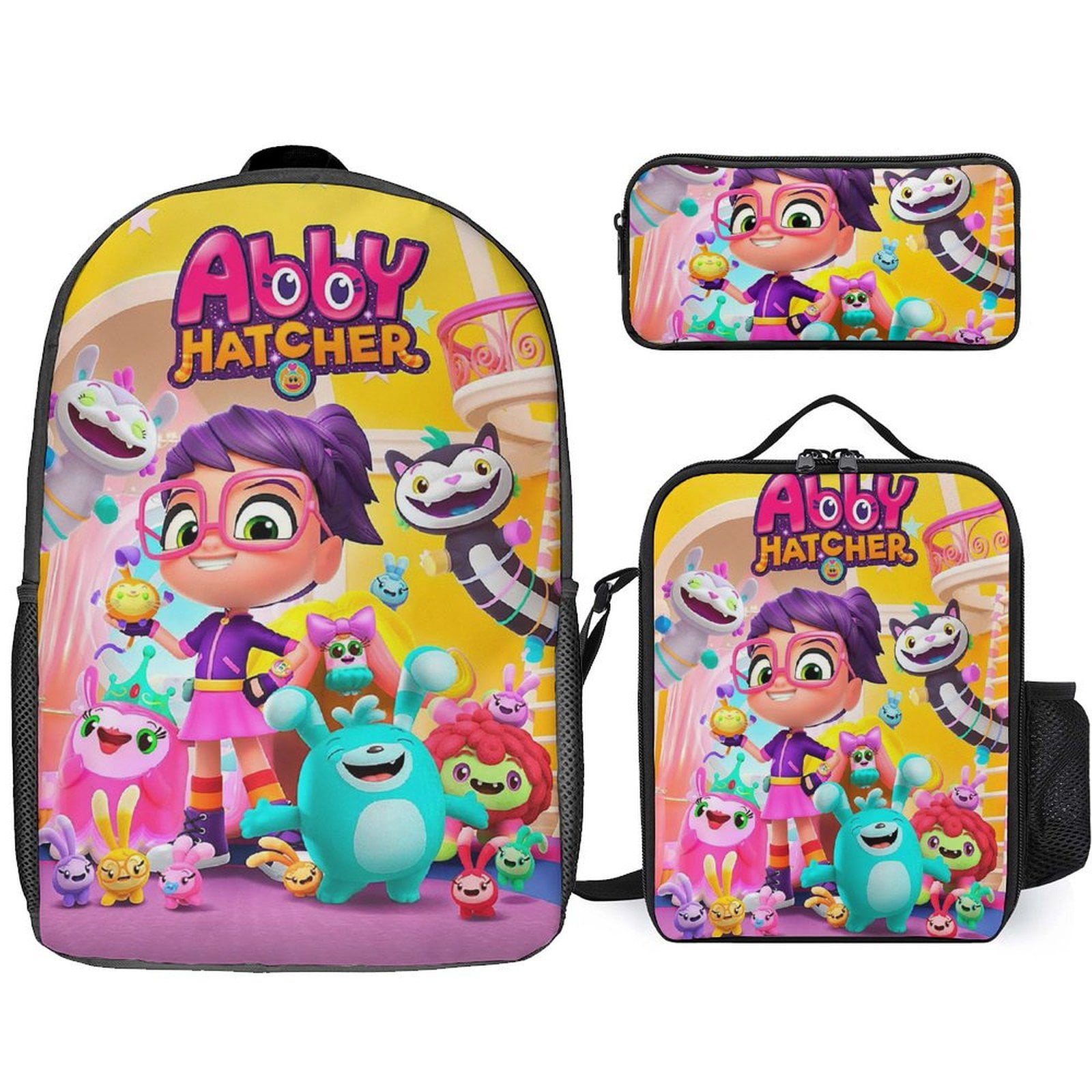 Abby Hatcher Backpack Set 17 inch Bags with Lunch Bag Pencilcase Abby ...
