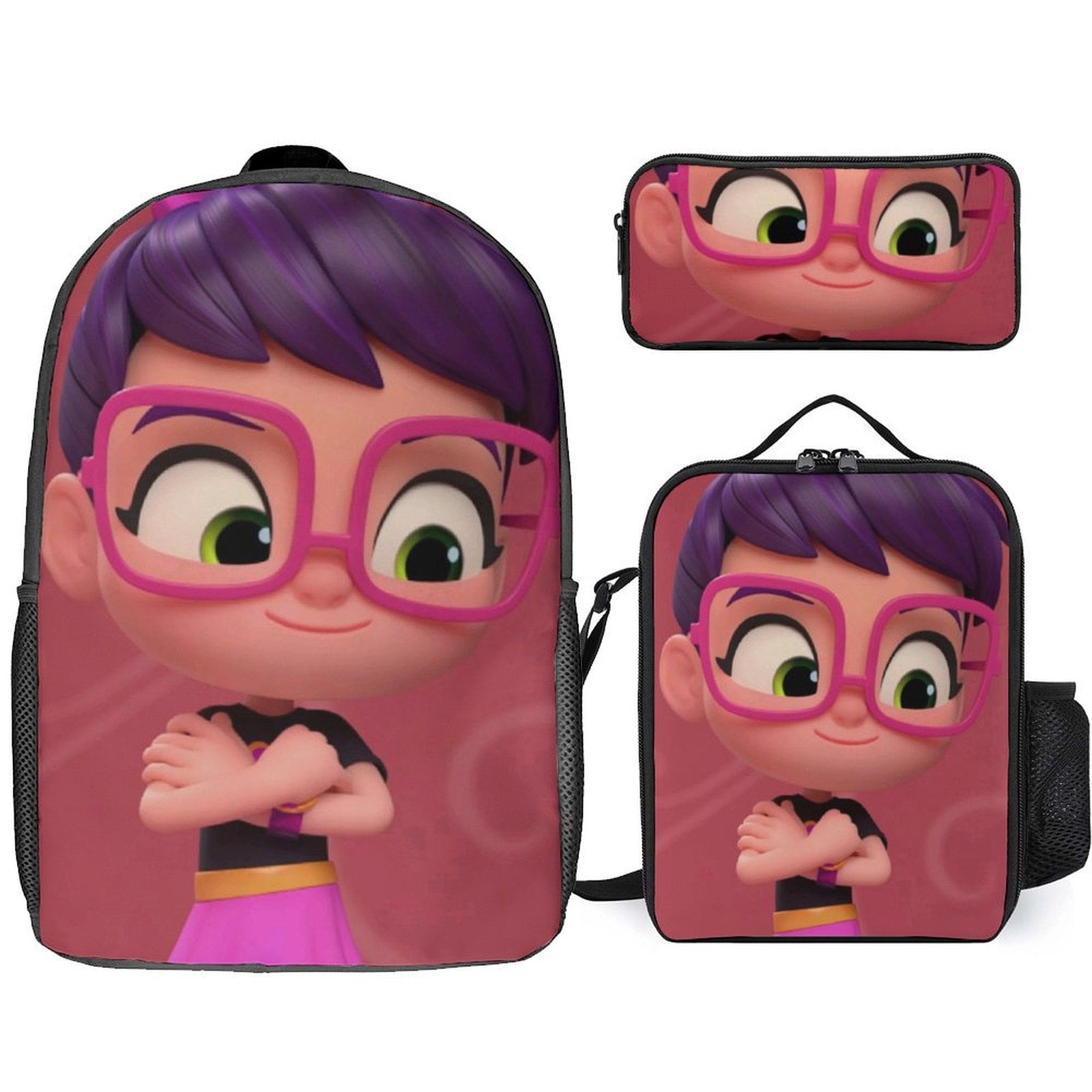 Abby Hatcher Backpack Set 17 inch Bags with Lunch Bag Pencilcase Abby Hatcher Merch - Walmart.com