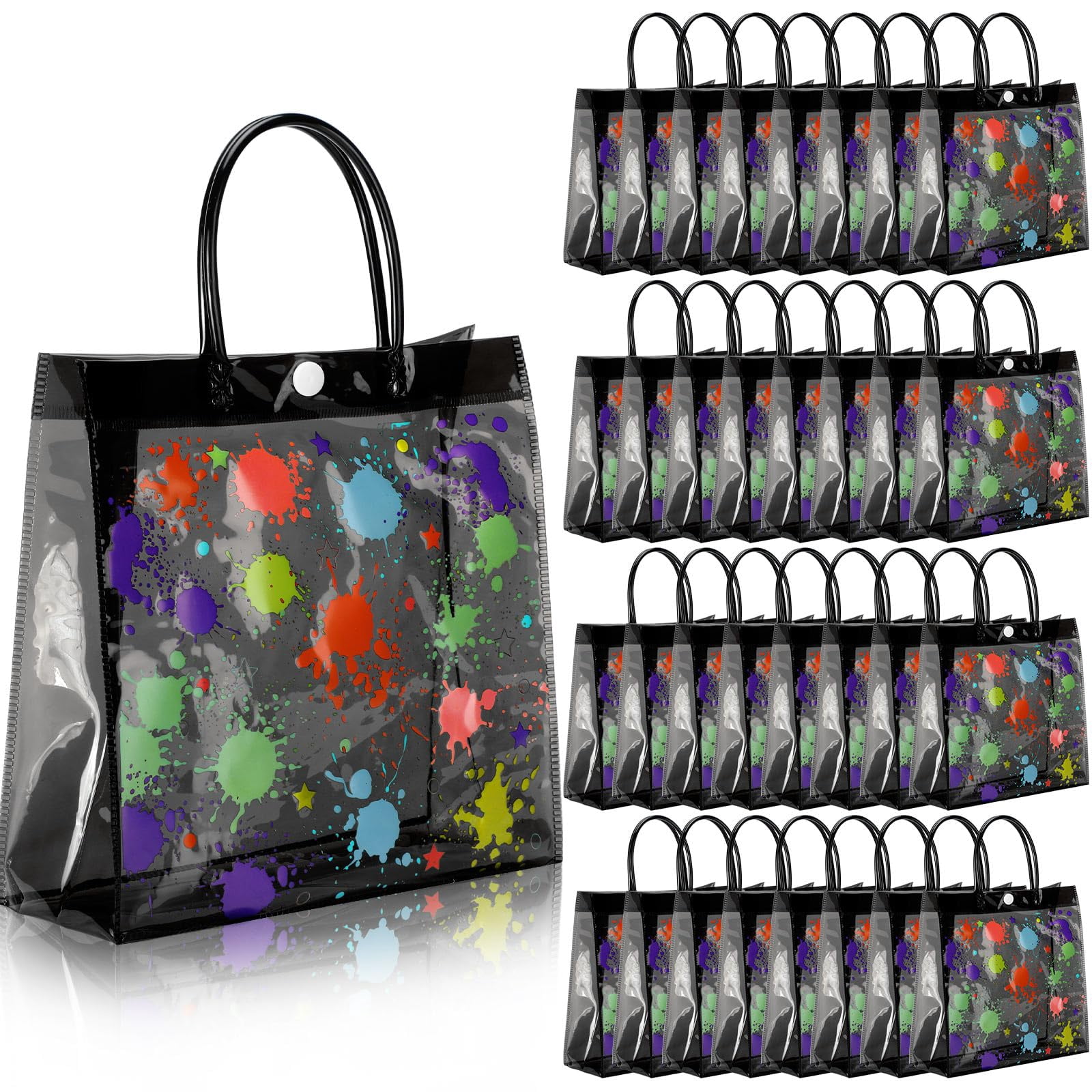 Abbylike 24 Pack Glow STF9 in the Dark Gift Bags with Handle Plastic ...
