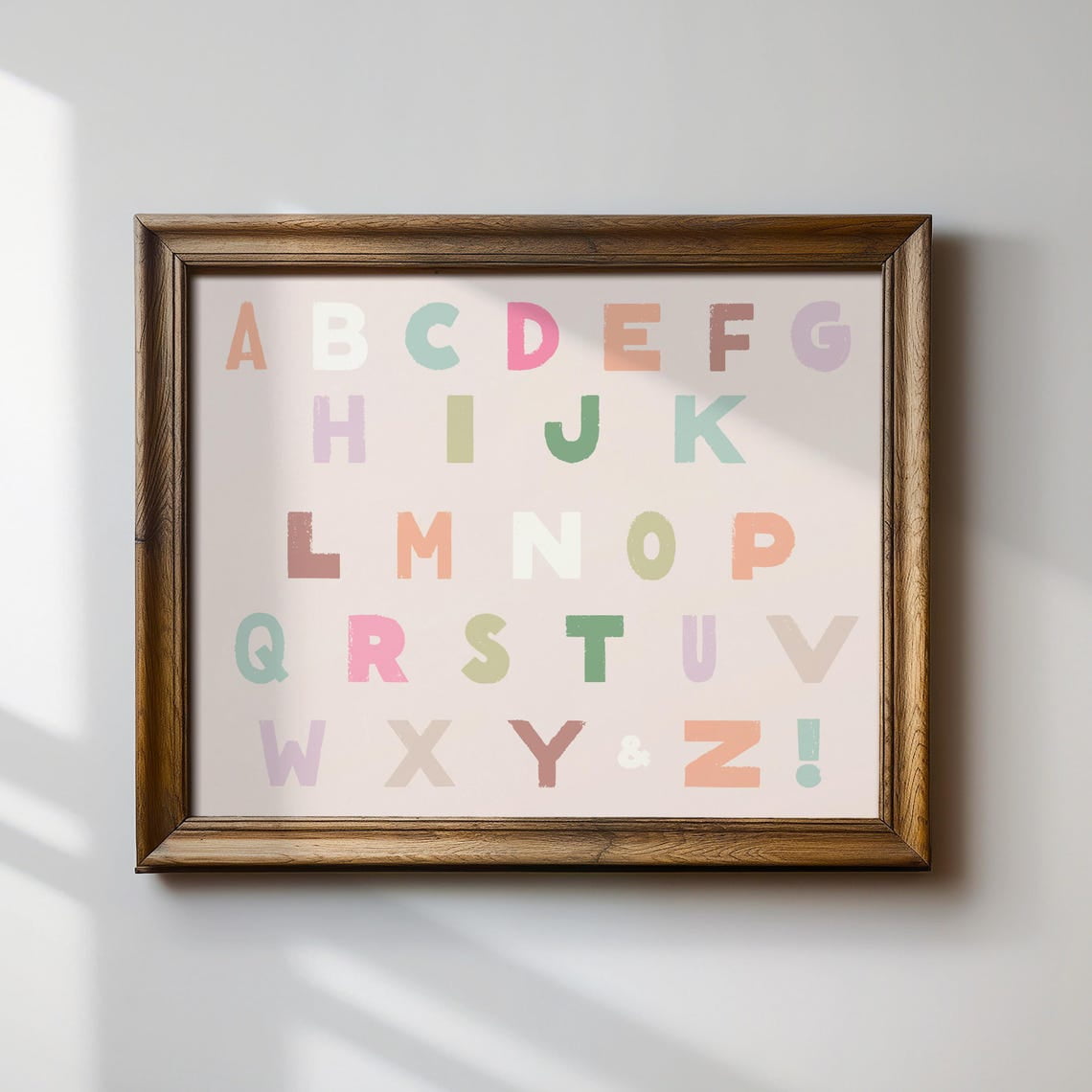 Abc Alphabet Horizontal Print, Nursery, Classroom Decor, Teacher Gift ...