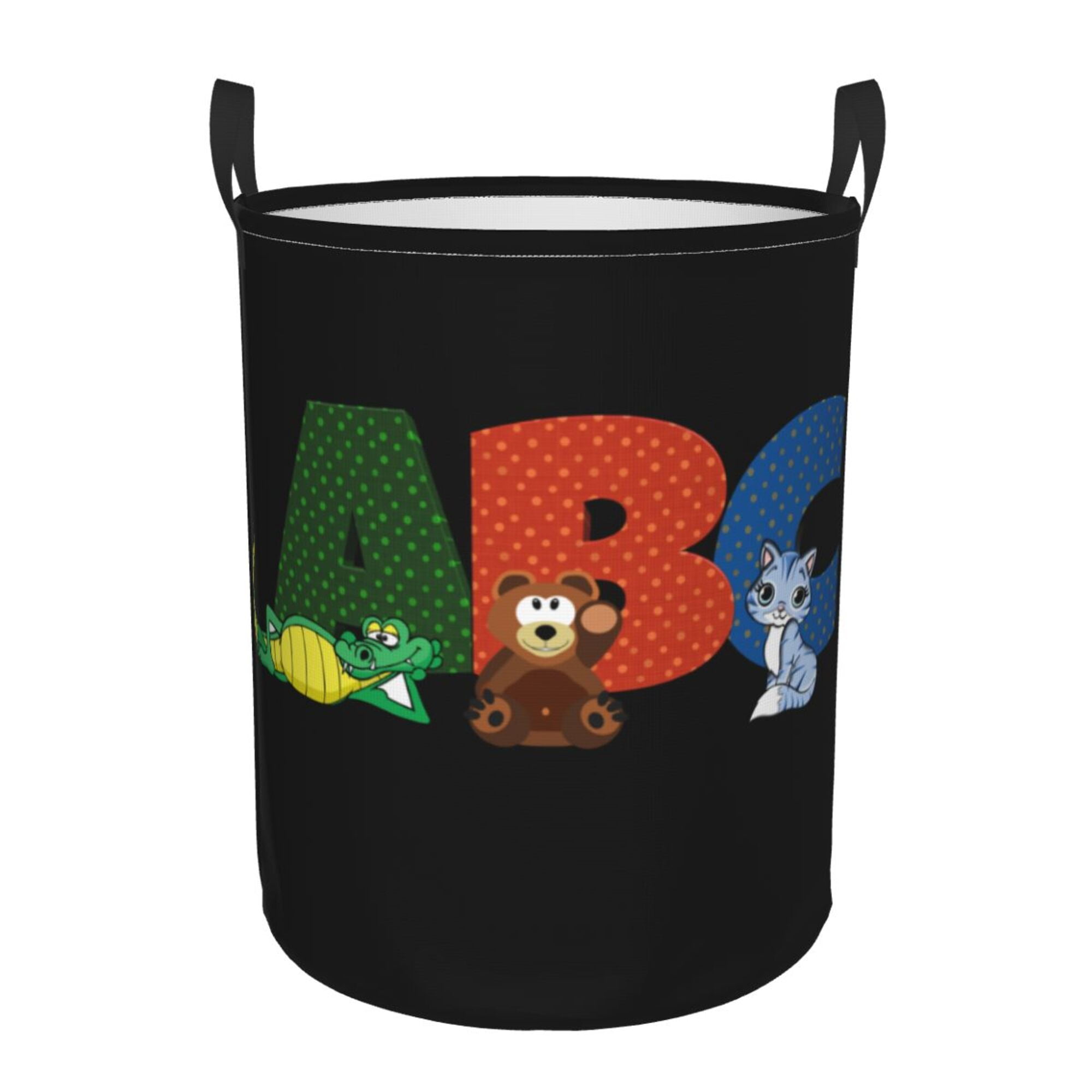 Abc Alphabet Laundry Basket Organizer Collapsible -Dirty Clothes Hamper ...