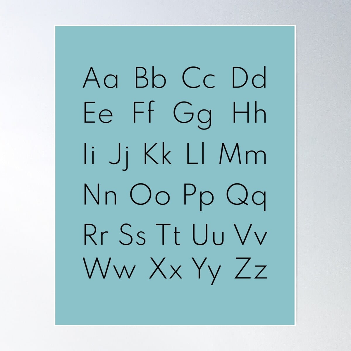 Abc Alphabet Letters Wall Art For Kids Room, Playroom, Classroom - Blue ...