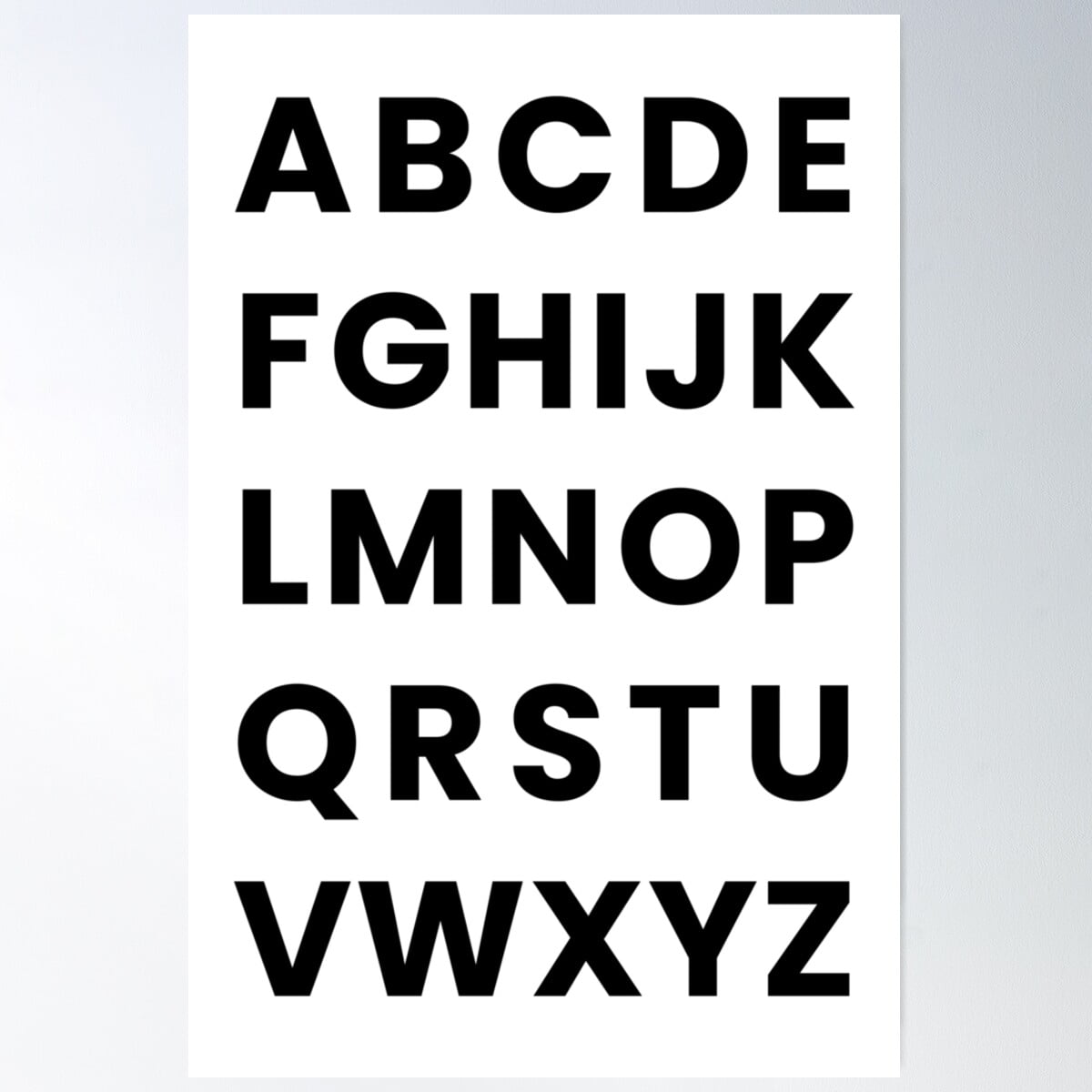 Abc Alphabet Letters Wall Art For Kids Room, Playroom, Classroom ...