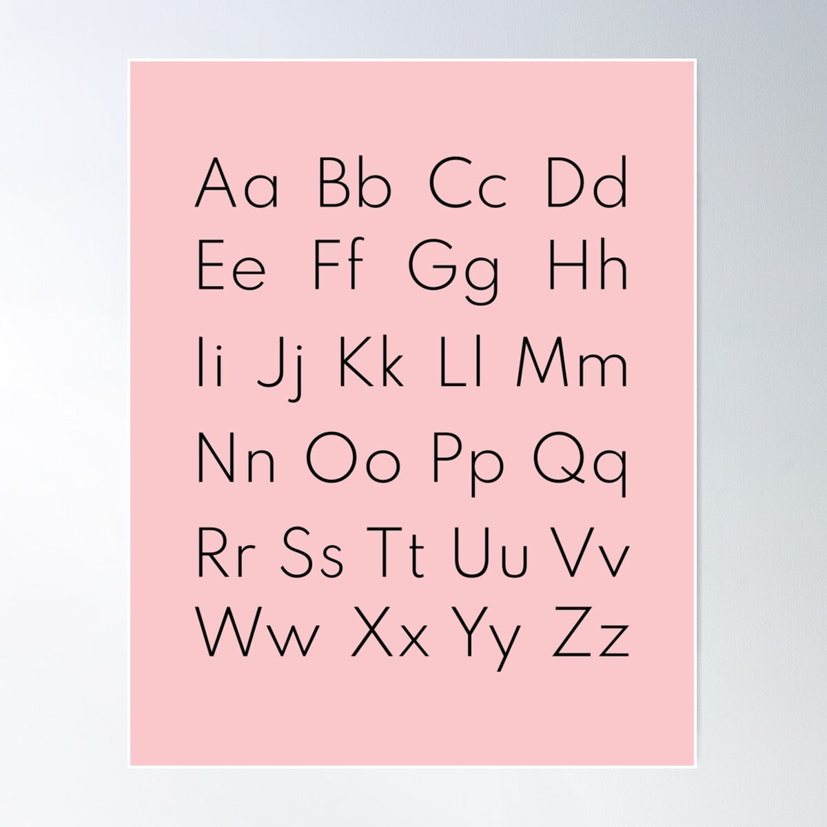 Abc Alphabet Letters Wall Art For Kids Room, Playroom, Classroom ...