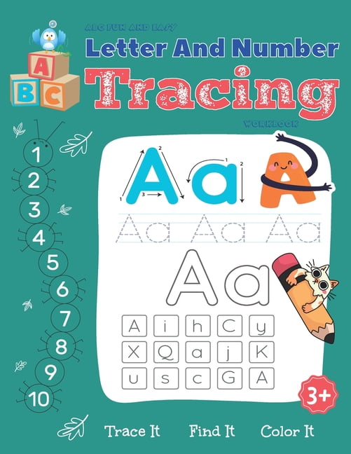 Abc Fun And Easy Letter And Number Tracing Workbook: handwriting and ...