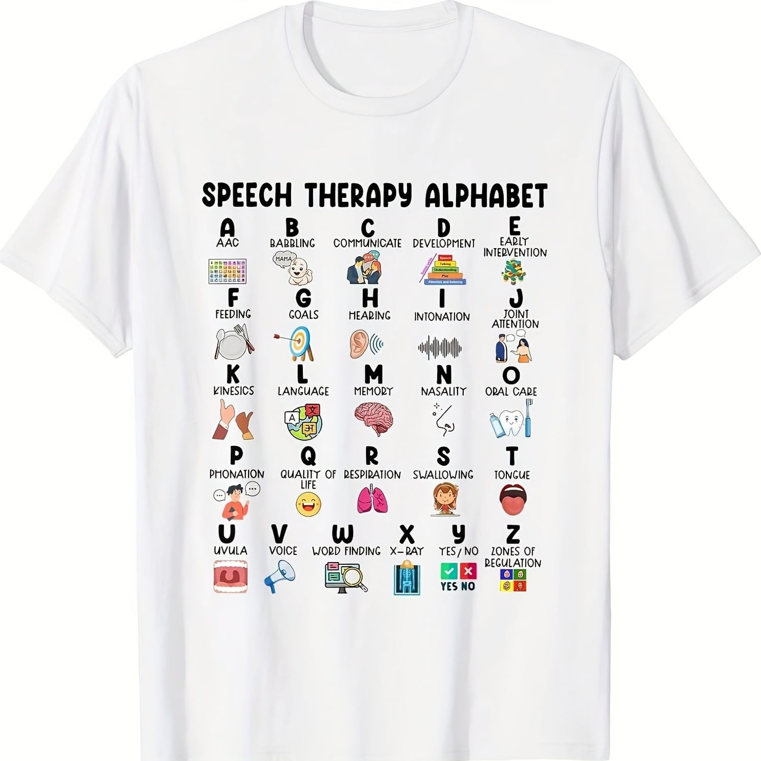 Abc Of Speech Therapy Alphabet Speech Language Pathologist T-S1Hirt 26 ...