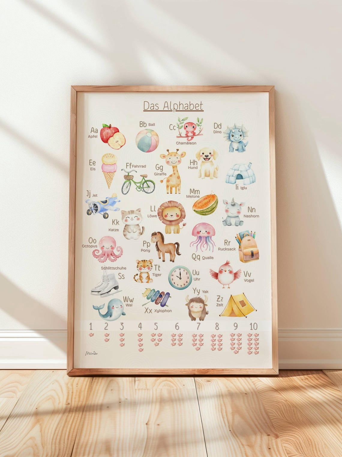 Abc Poster For Children, Learning Poster, Alphabet Numbers Letters ...
