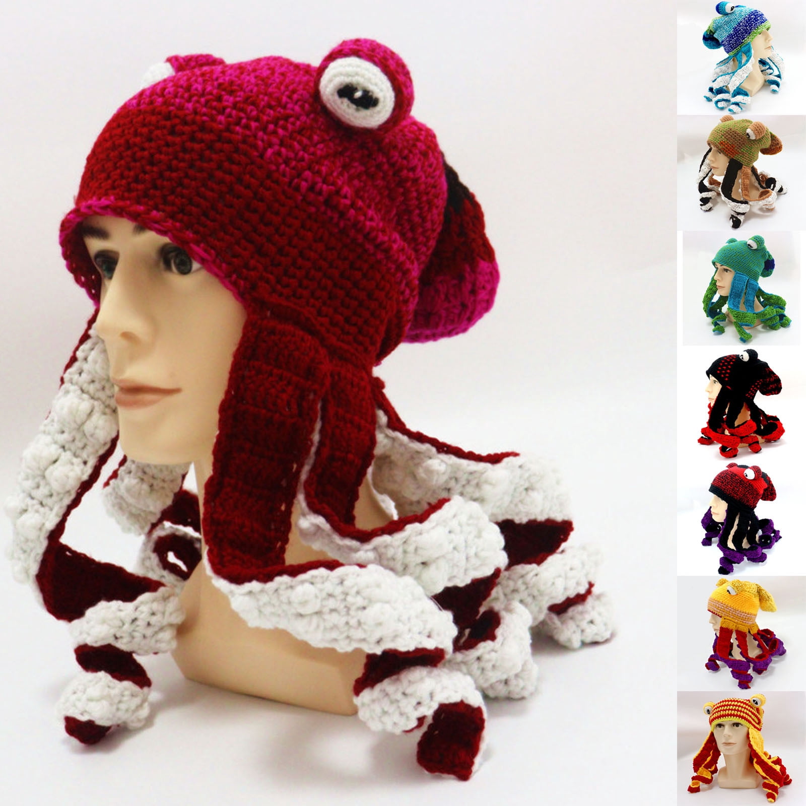 Abcnature Cute Novelty Hats Funny Christmas Hat Cartoon Octopus Hats ...