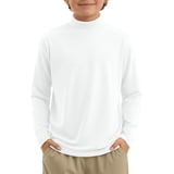 Abcomgle Boys Long Sleeve Shirts Size 6 Fall Mock Neck Shirts for Boys ...