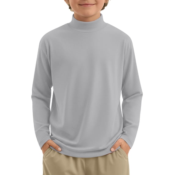 Abcomgle Boys Long Sleeve Tops 10-12 Trendy Fall Mock Neck Shirts for ...