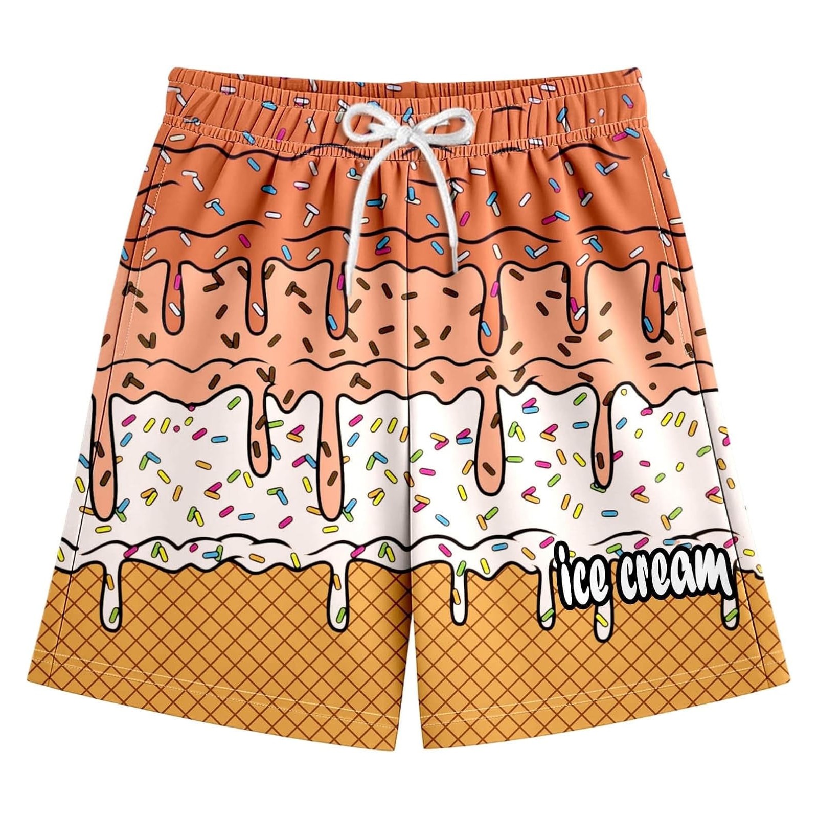Abcomgle Boys Swim Trunks 14-16 Quick Dry Boys Swim Shorts Cute Ice ...