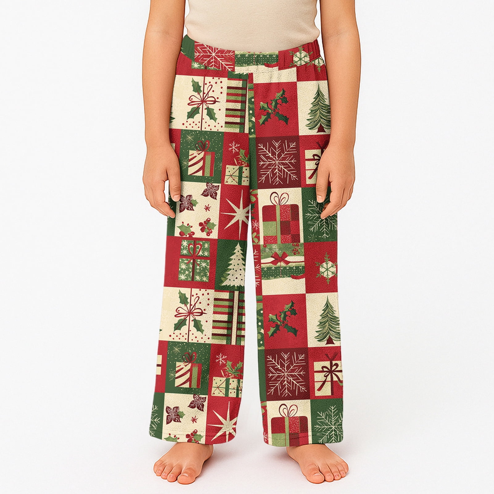 Abcomgle Christmas Pajama Pants for Girls Comfy Pj Pants Matching ...