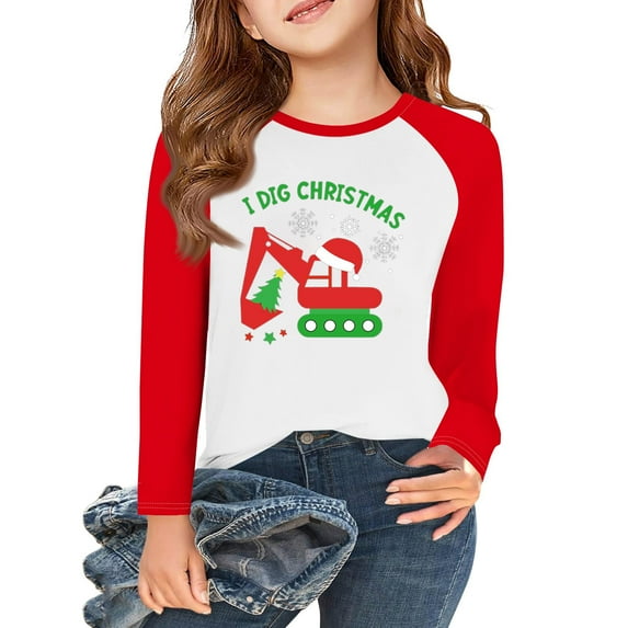 Abcomgle Christmas Shirts for Girls Size 14-16 Ugly Santa Truck T ...