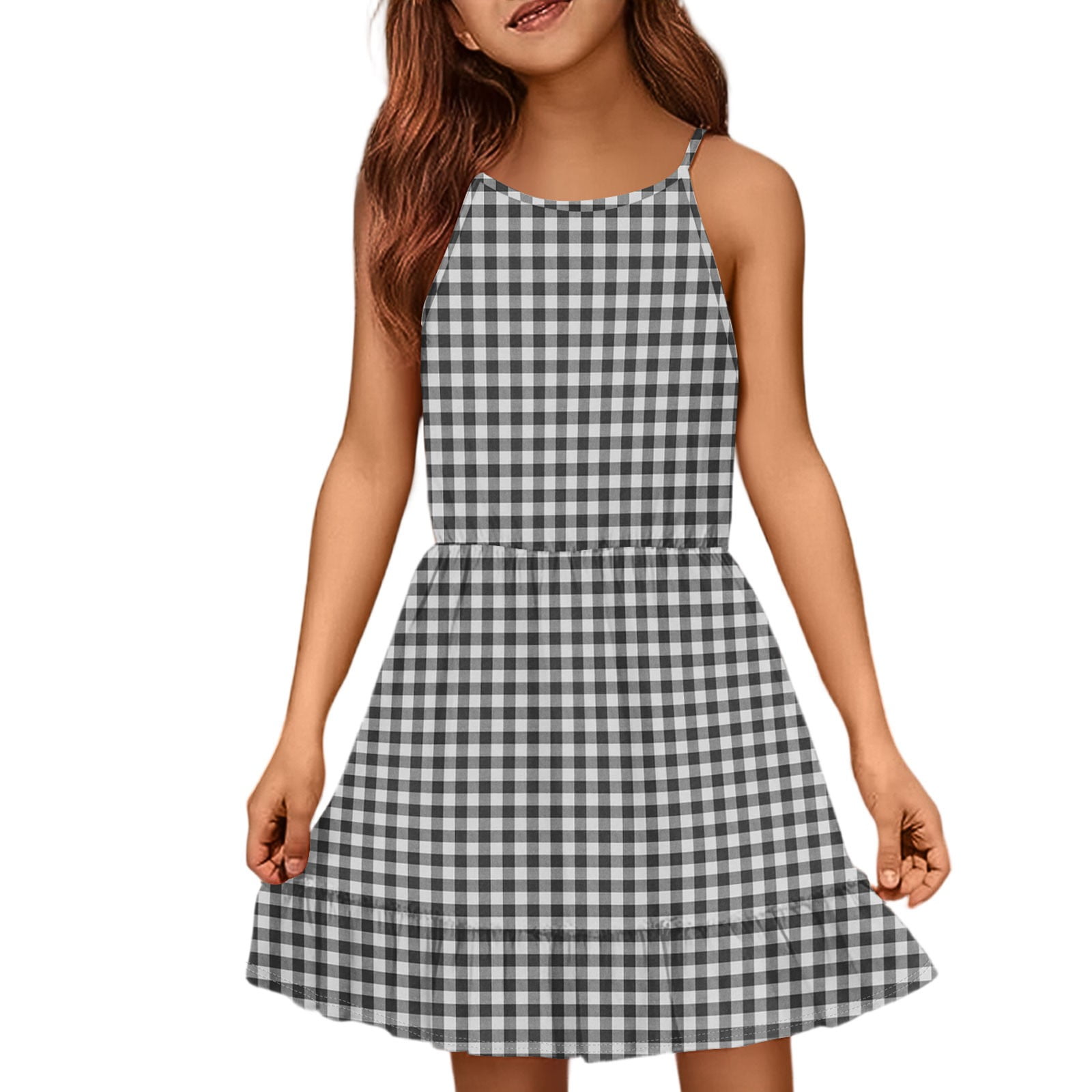 Abcomgle Girls Cami Dresses 7-16 Spaghetti Strap Sleeveless Cami Dress ...