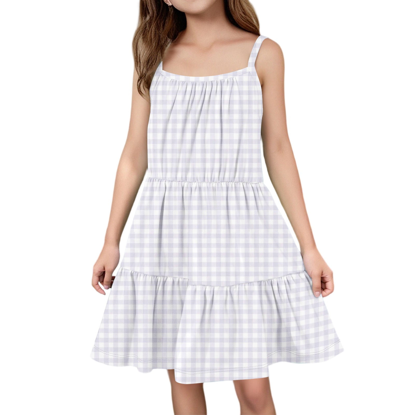 Abcomgle Girls Cami Dresses 7-16 Spaghetti Strap Sleeveless Girls Midi ...