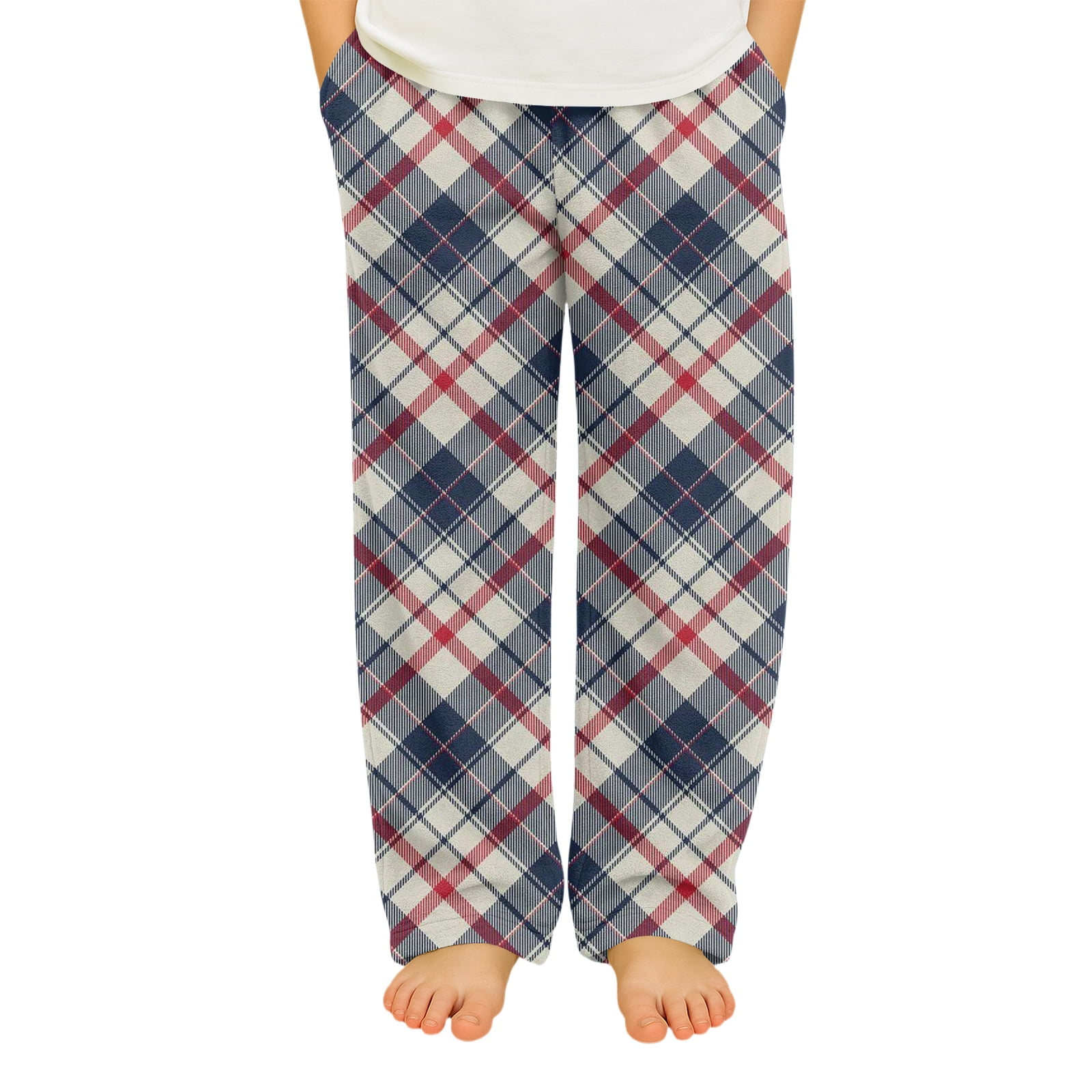 Abcomgle Girls Flannel Pajama Pants Size 10-12 Fleece Plaid Girls ...