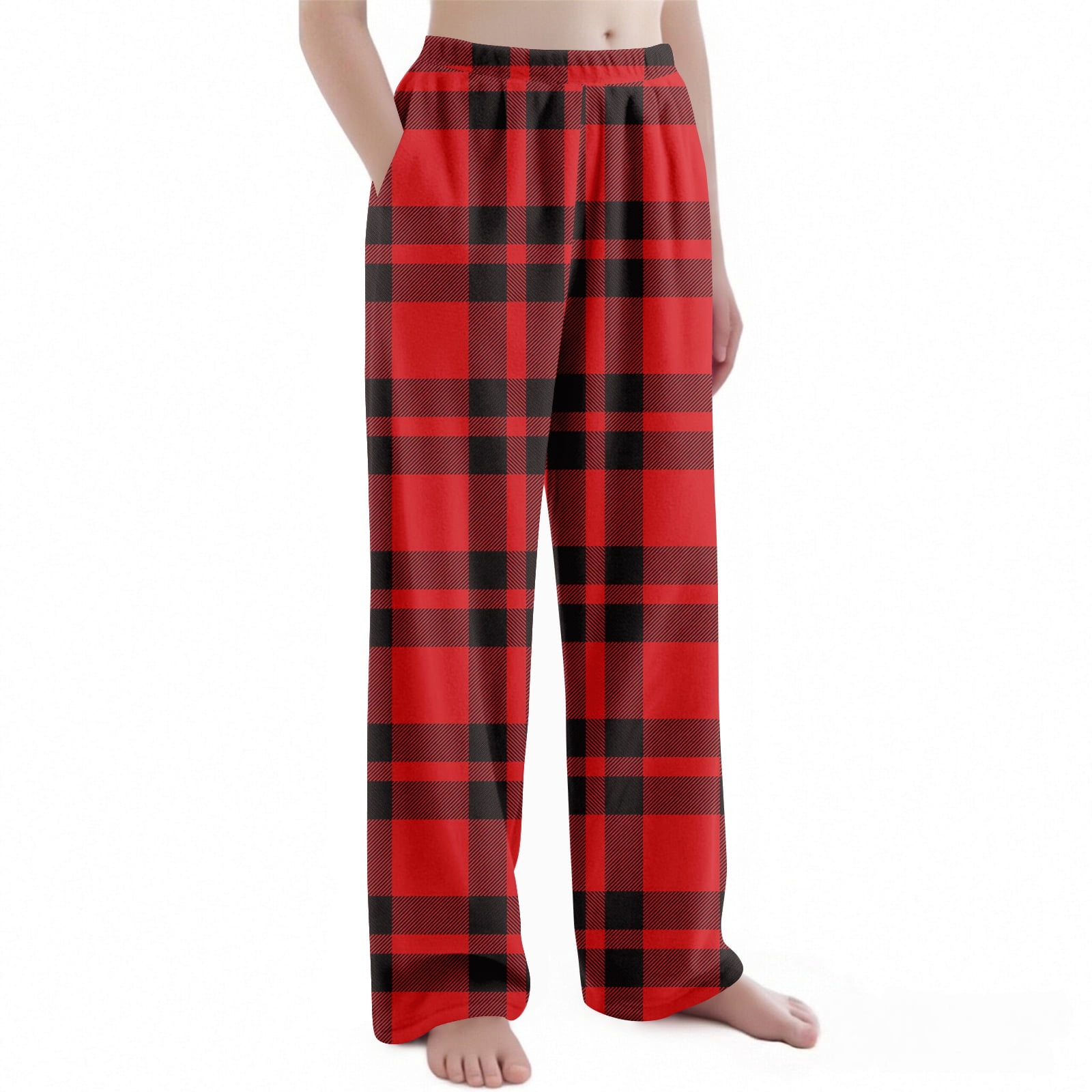 Abcomgle Girls Flannel Pajama Pants Size 10-12 Fleece Plaid Pajama ...