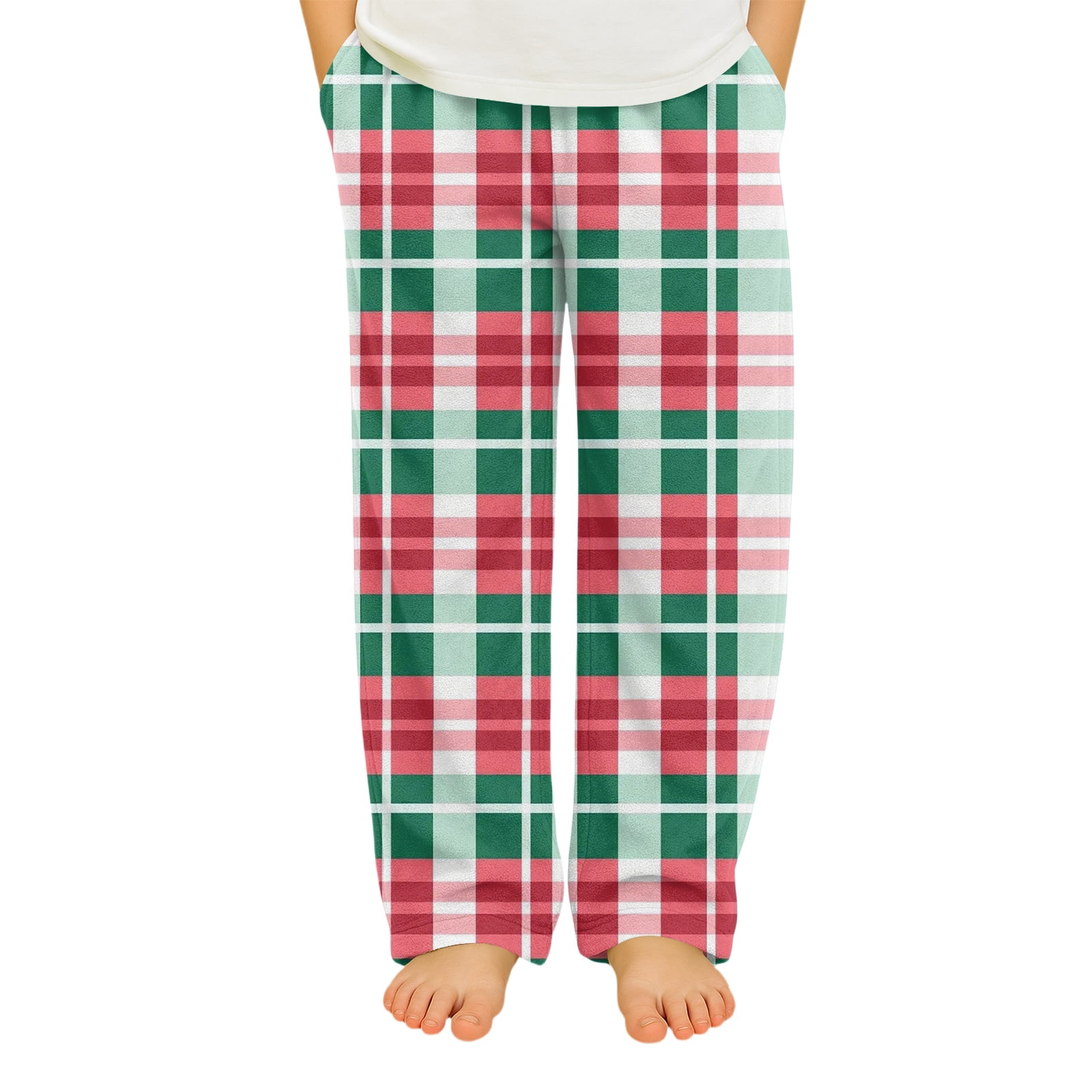 Abcomgle Girls Flannel Pajamas Size 8 Fleece Plaid Girls Pajama Pants ...