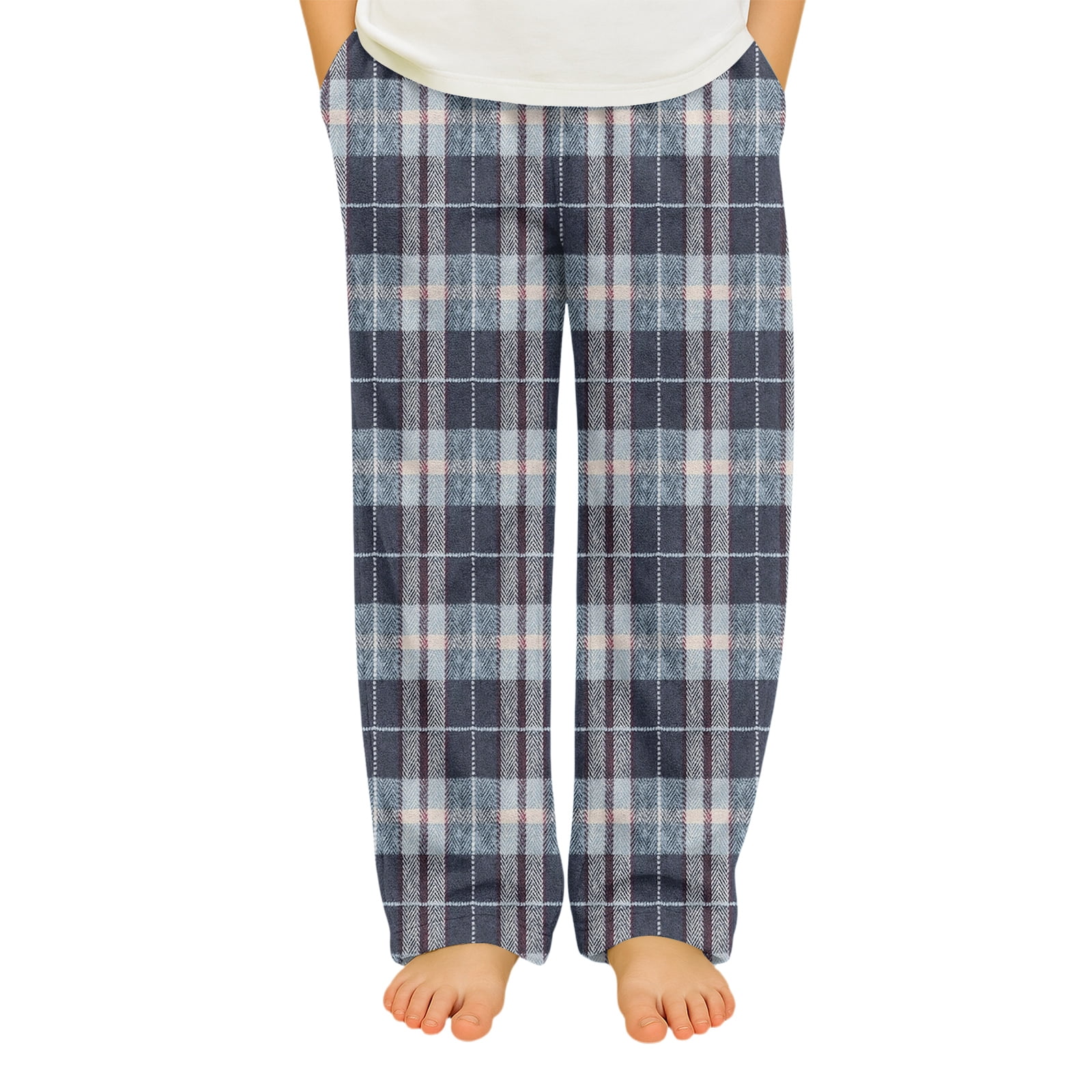 Abcomgle Girls Flannel Pajamas Size 8 Fleece Plaid Pajama Pants Girls ...