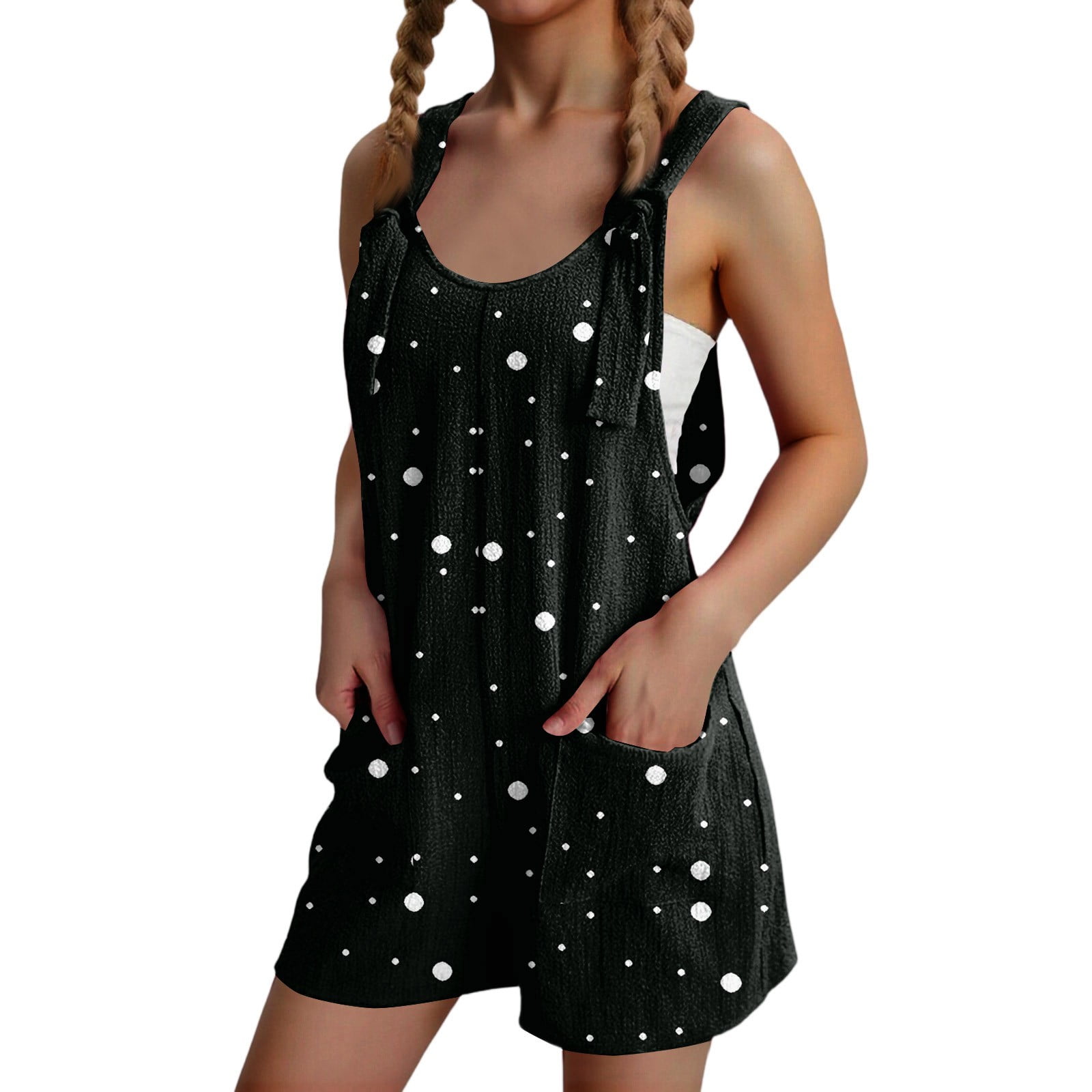 Abcomgle Girls Rompers Size 14-16 Sleeveless Adjustable Tie-Up Strap ...