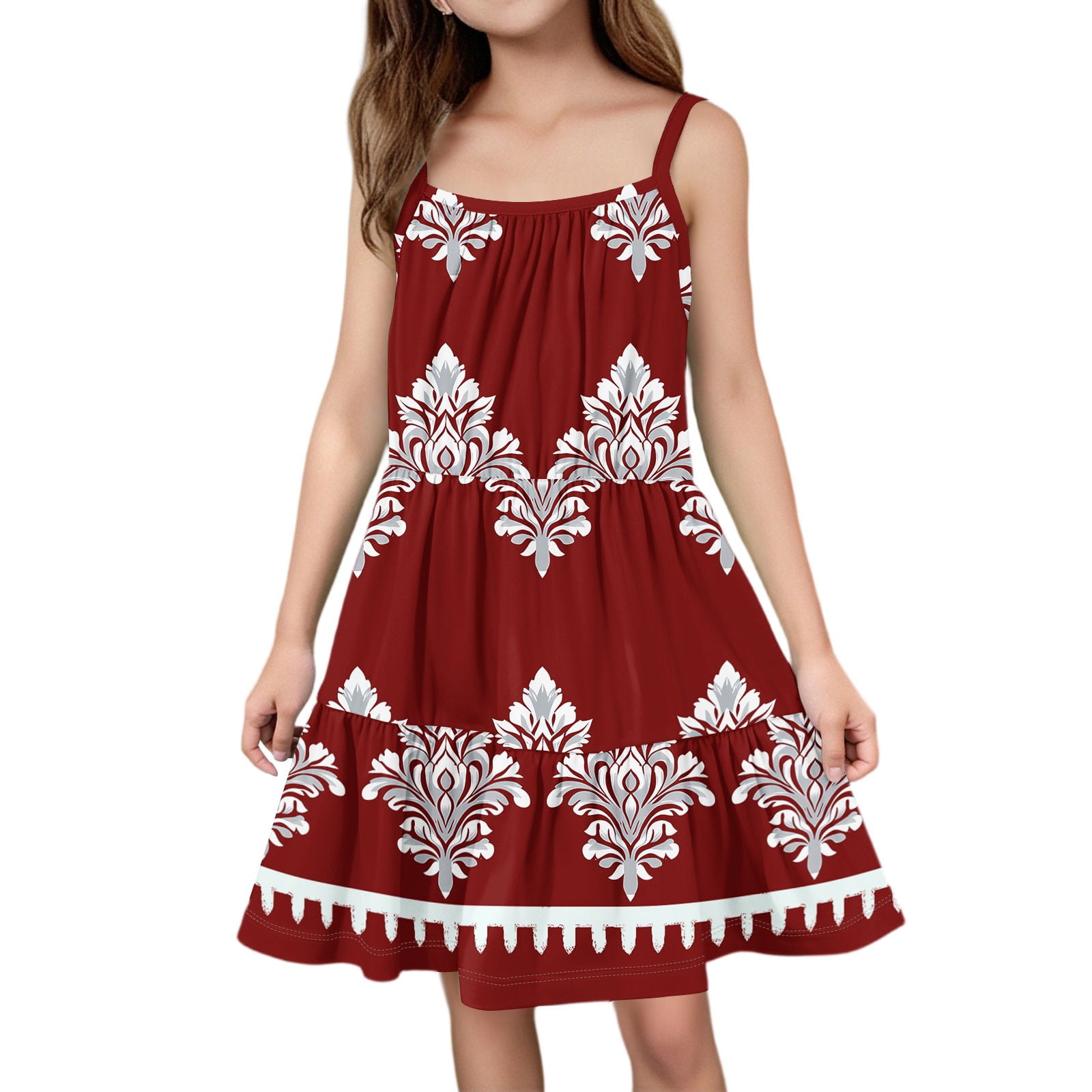 Abcomgle Girls Summer Dress Size 14-16 Casual Spaghetti Strap ...