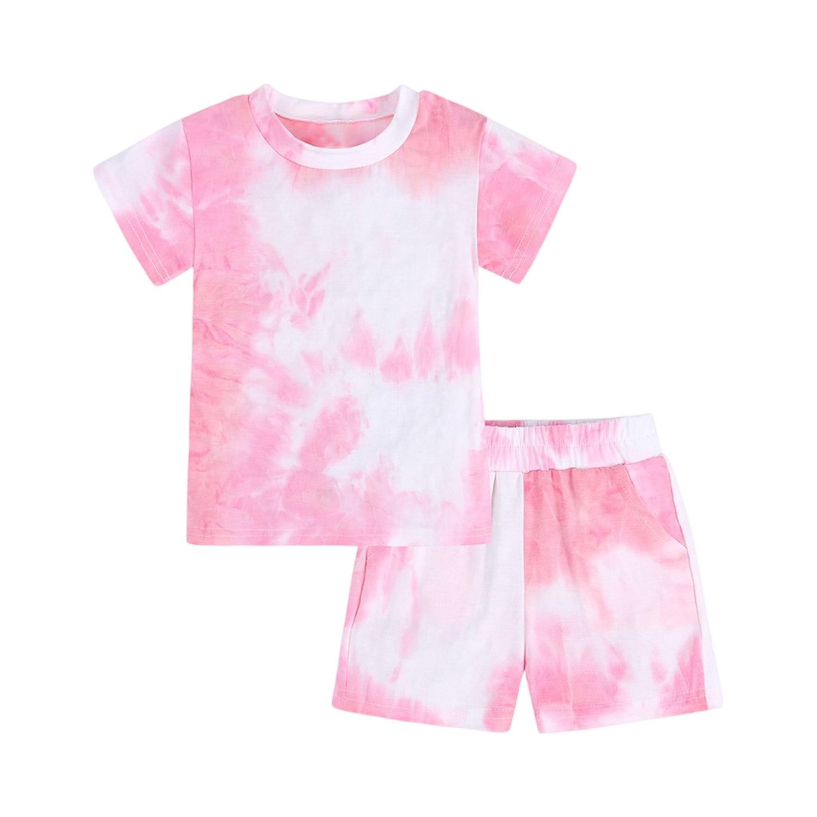 Abcomgle Girls Summer Outfits 7-8 Tie Dye Short Sleeve T-Shirts and ...