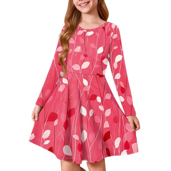 Abcomgle Girls Valentines Dresses 7-8 Funny Love Heart T Shirt Dresses ...