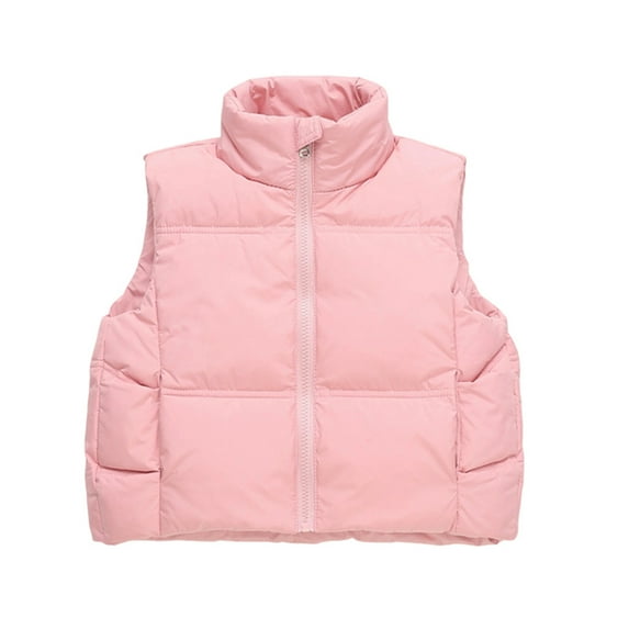 Abcomgle Girls Winter Vest Lightweight Sleeveless Girls Vest Jacket Zip ...
