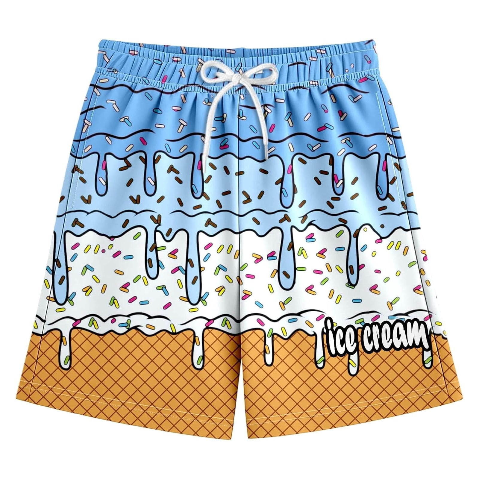 Abcomgle Ice Cream Boys Swim Trunks Kids Quick Dry Baby Boy Swim Trunks ...
