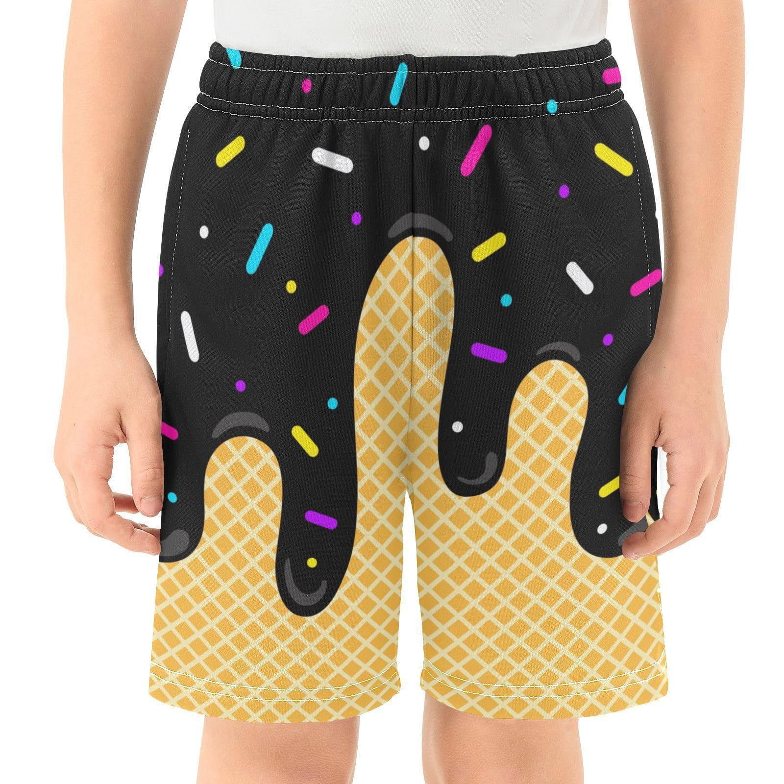 Abcomgle Ice Cream Boys Swim Trunks Kids Quick Dry Teen Boys Swim ...
