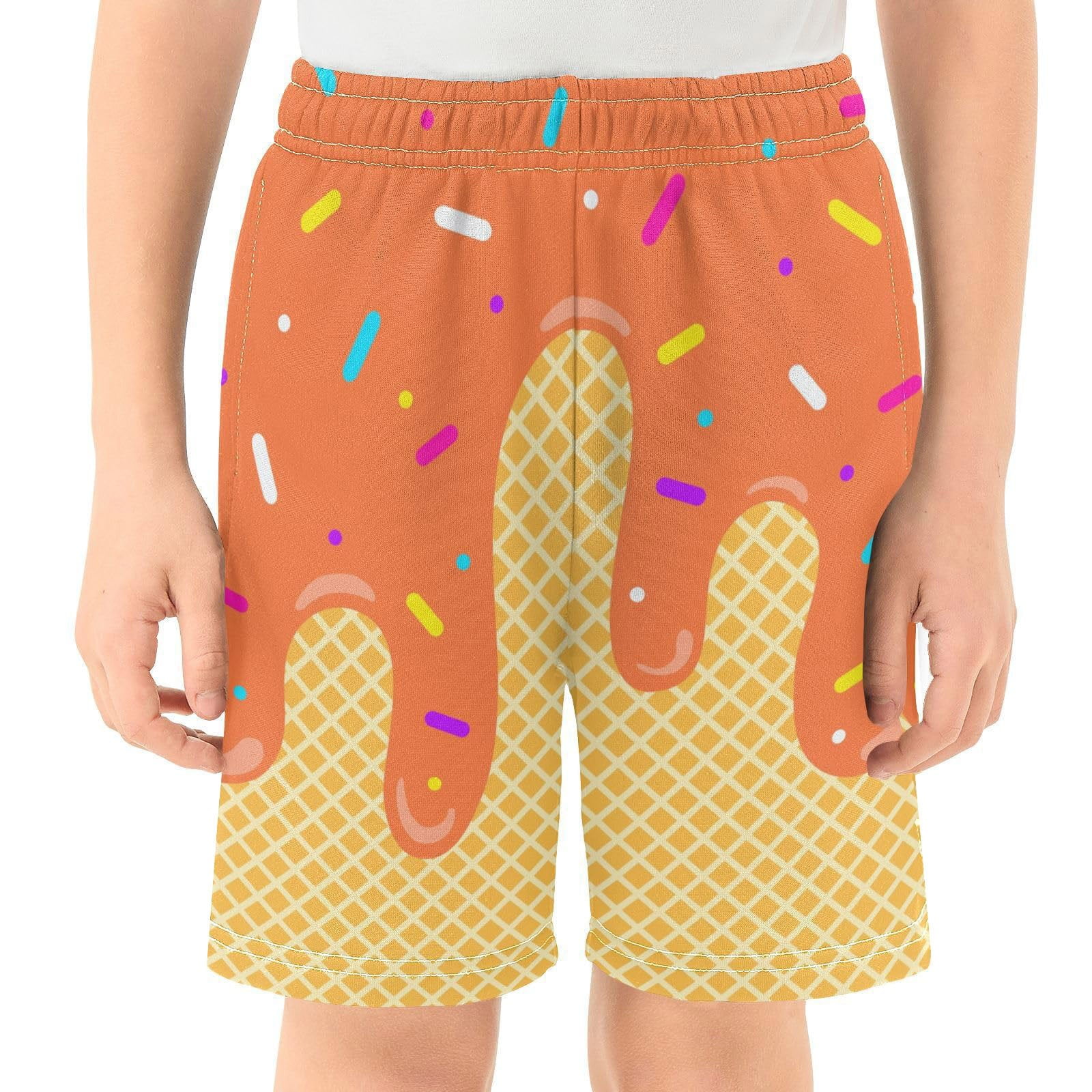 Abcomgle Ice Cream Boys Swim Trunks Kids Quick Dry Youth Boys Swim ...