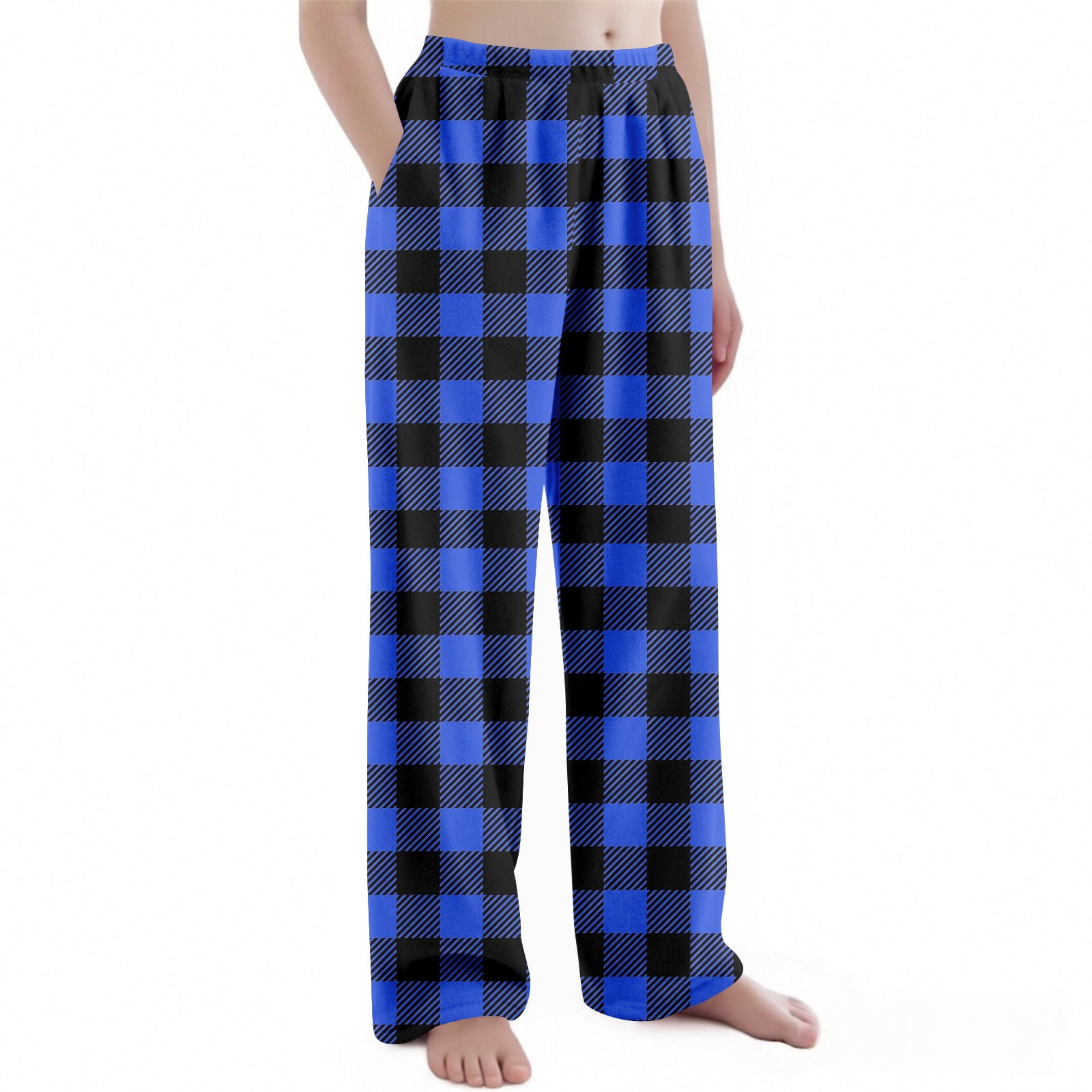 Abcomgle Kids Flannel Pajamas Girls Fleece Plaid Boys Pajama Pants Fall ...