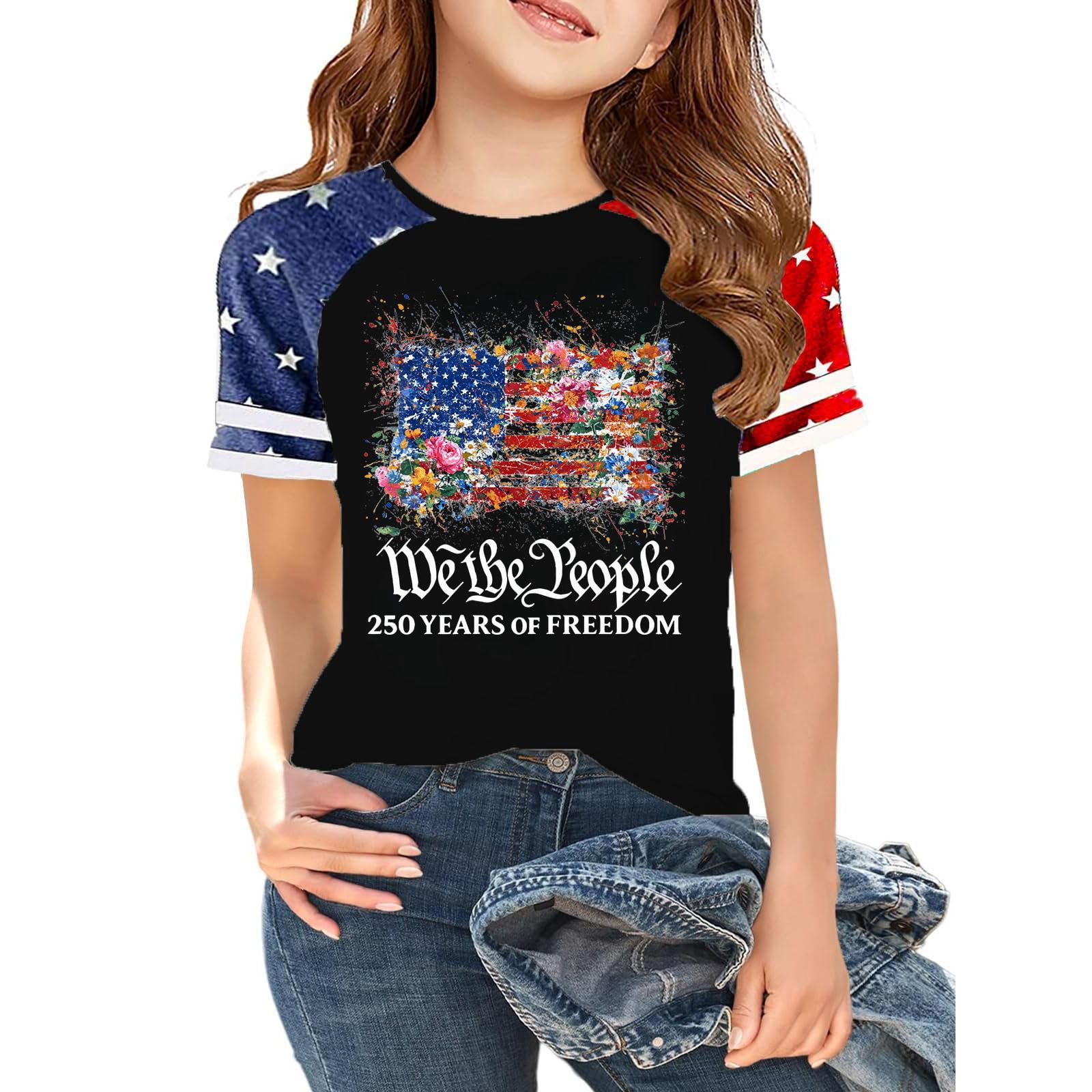Abcomgle Kids Girls Blouses & Button-Down Shirts Raglan Short Sleeve ...