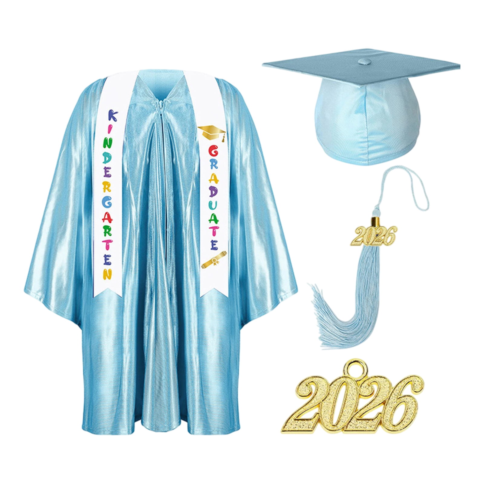 Abcomgle Kindergarten Graduation Cap and Gown, Preschool Graduation ...