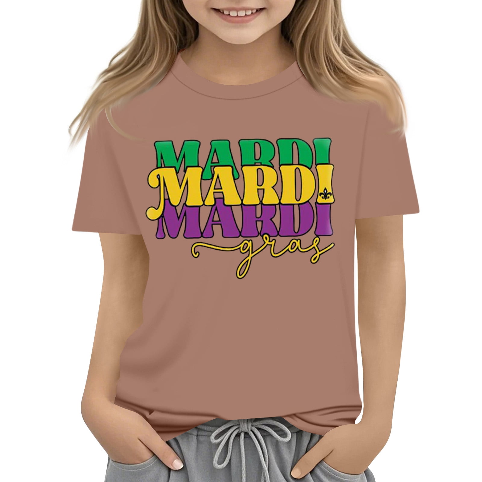 Abcomgle Mardi Gras Shirts for Girls Carnival Mardi Gras Shirts for ...