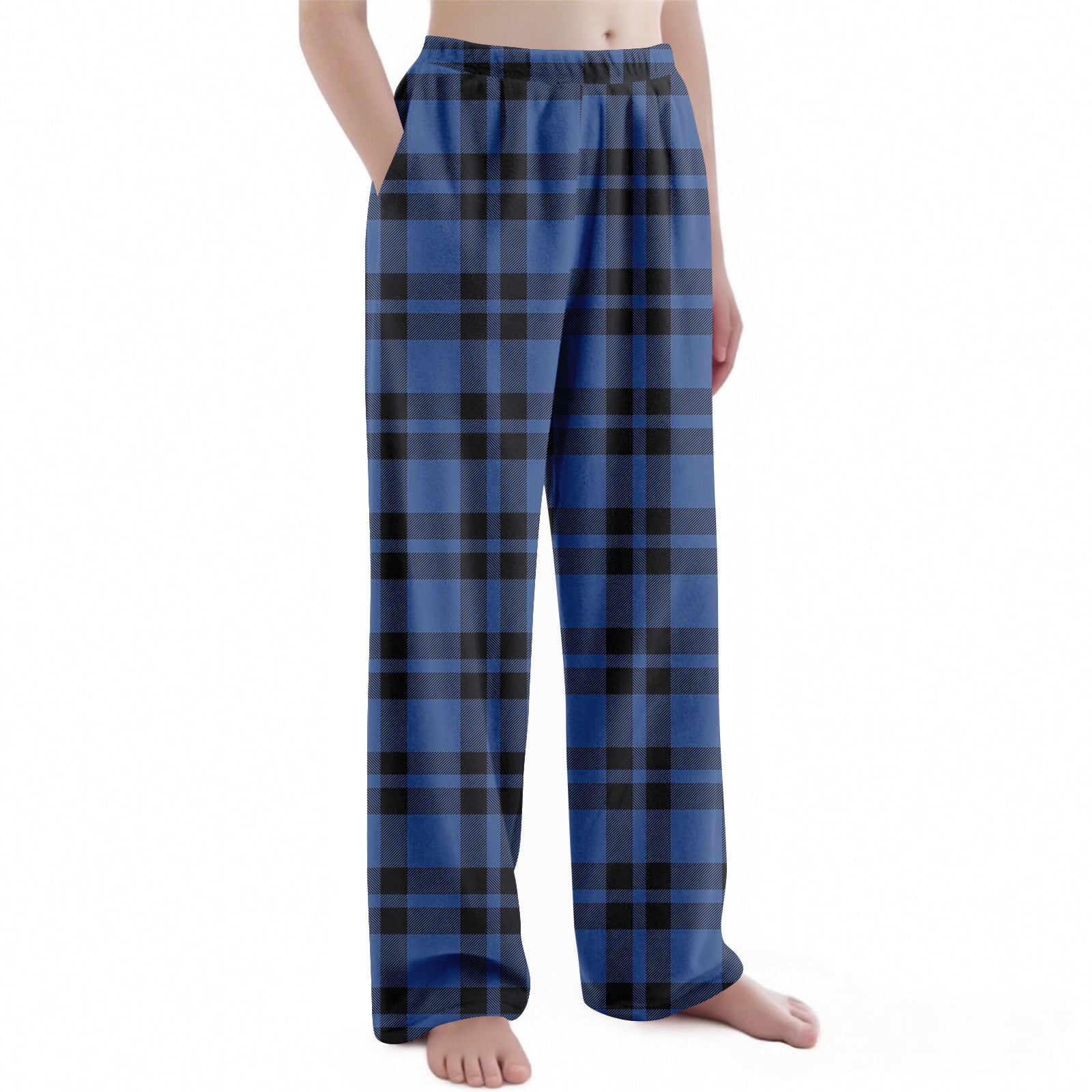 Abcomgle Plaid Pajama Pants Kids Girls Fleece Flannel Pajama Pants Boys ...