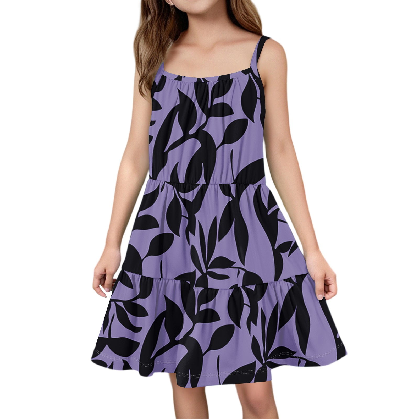 Abcomgle Summer Dress for Girls 14-16 Casual Spaghetti Strap Sleeveless ...
