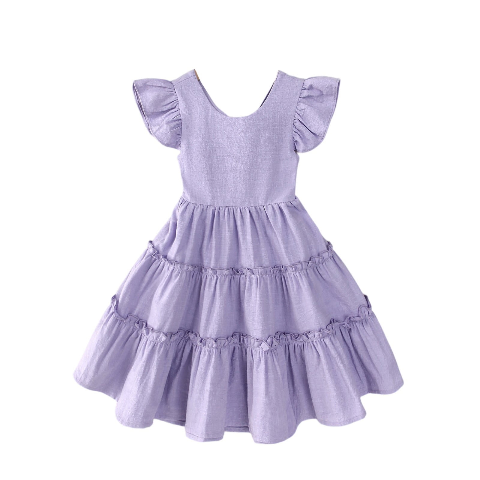 Abcomgle Toddler Toddler Girls Dresses 4t, 5t Casual Ruffle Sleeve ...