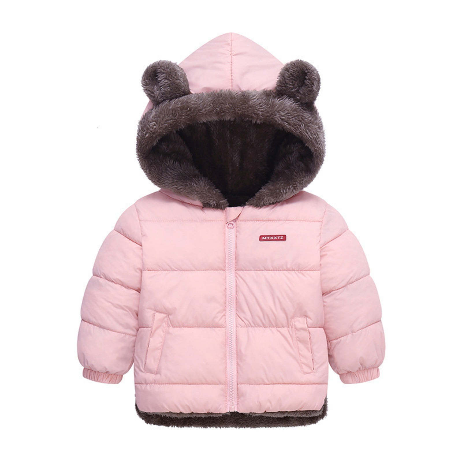 Abcomgle Toddler Winter Coats for Girls 3t Cute Bear Ears Hooded Infant ...