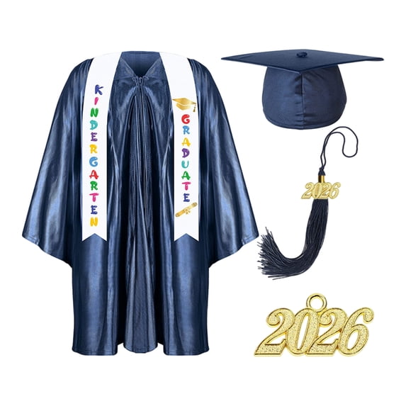 Abcomgle Unisex Matte Kindergarten Graduation Gown Cap Tassel Set 2026 ...