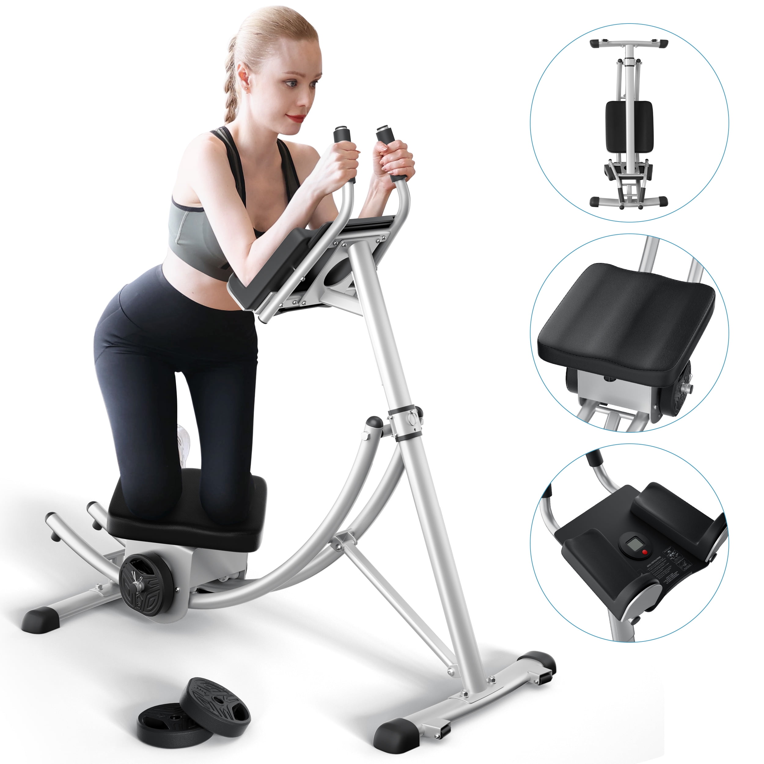 Abdominal Coaster Ab Machine - Foldable CORE WORKOUT Equipment with ...