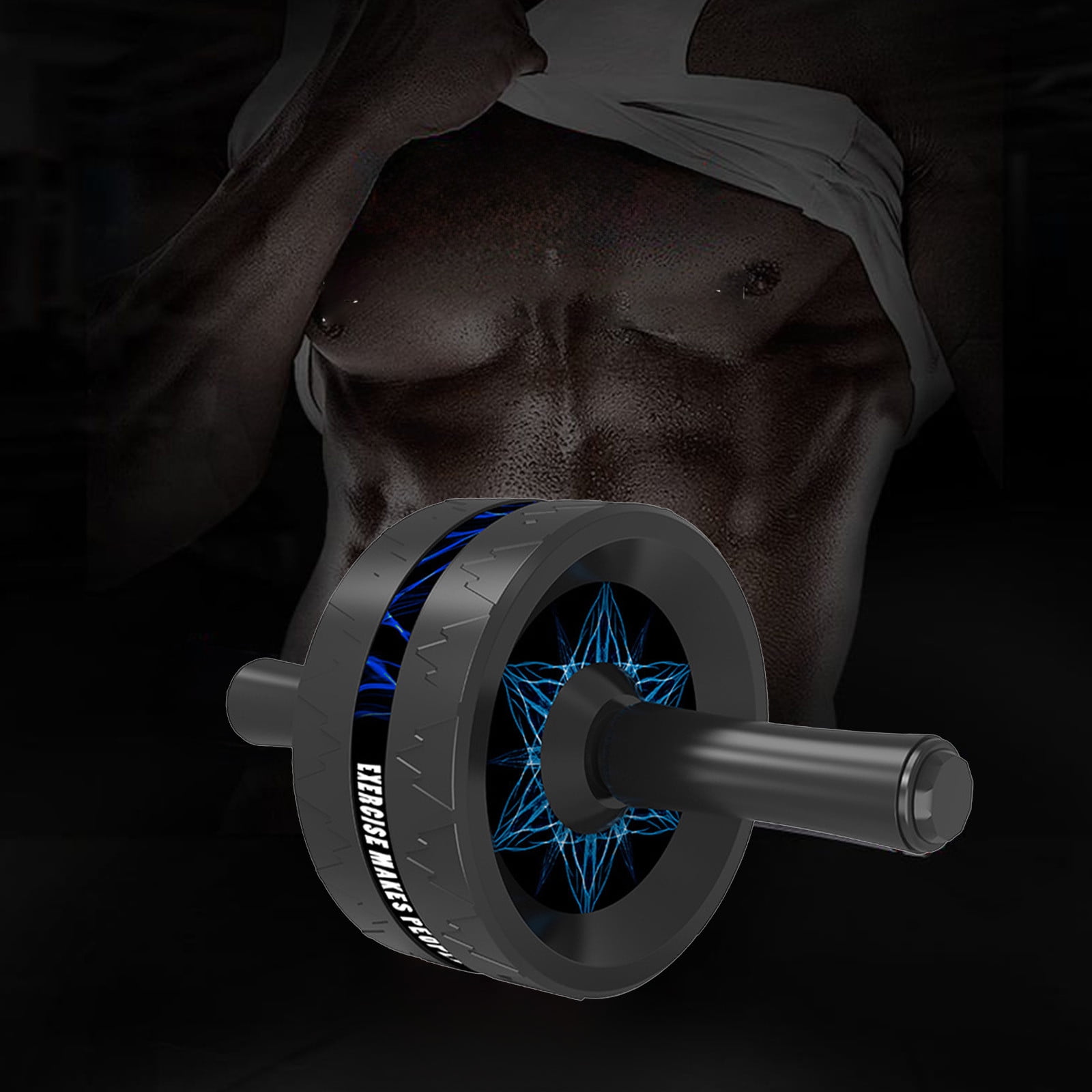 Abdominal Muscle Roller,Fitness Trainer,Dual-Round Flame Design ...