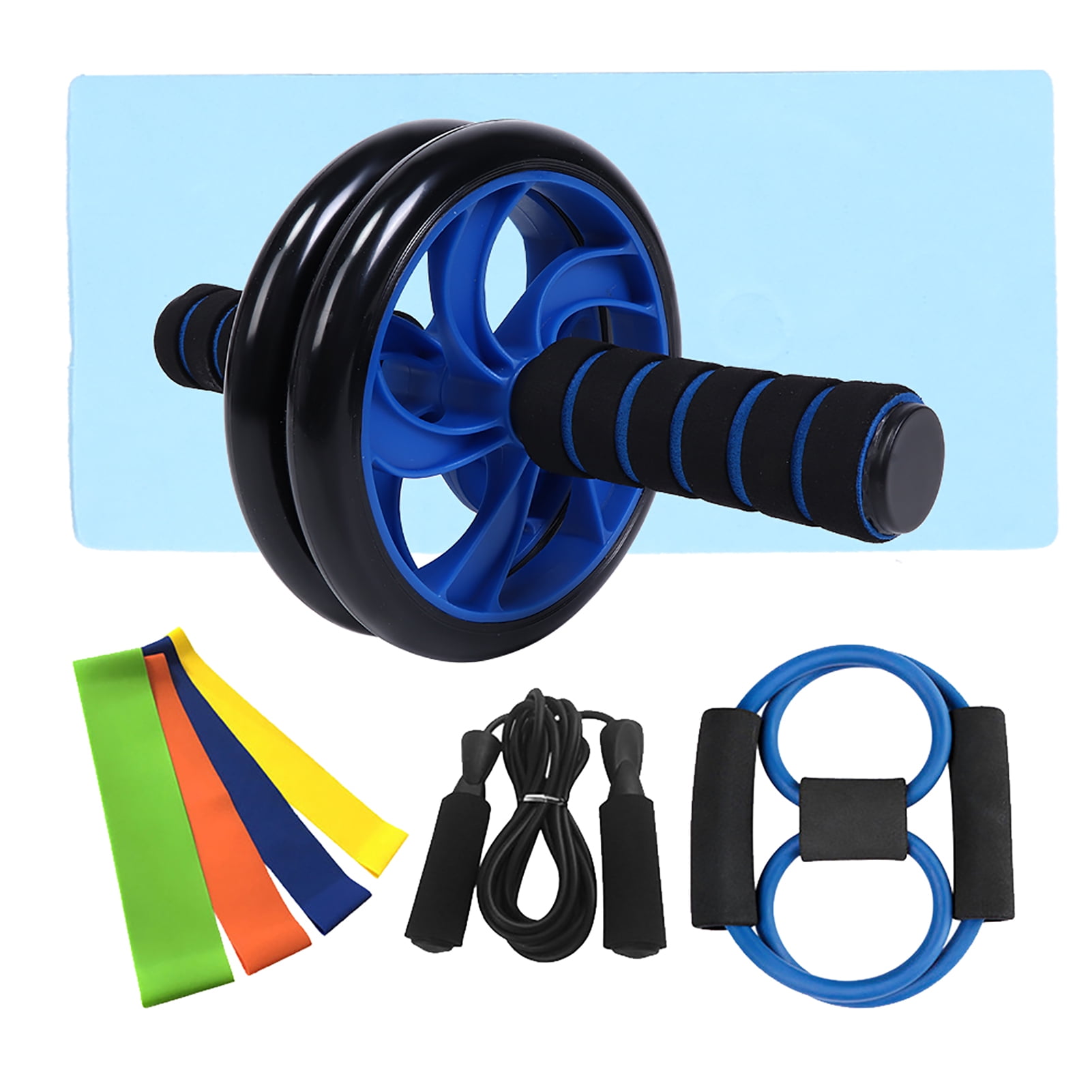 Abdominal Training Roller Wheel Skipping Rope Chest Expander Fitness ...