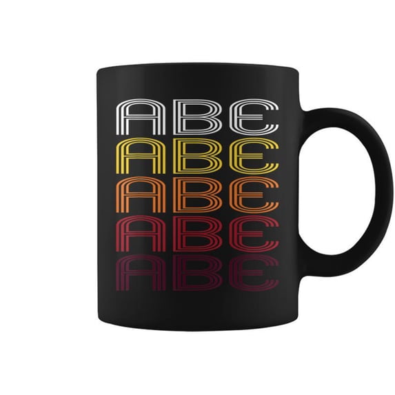 Abe Retro Wordmark Pattern Style Coffee Mugs - Walmart.com