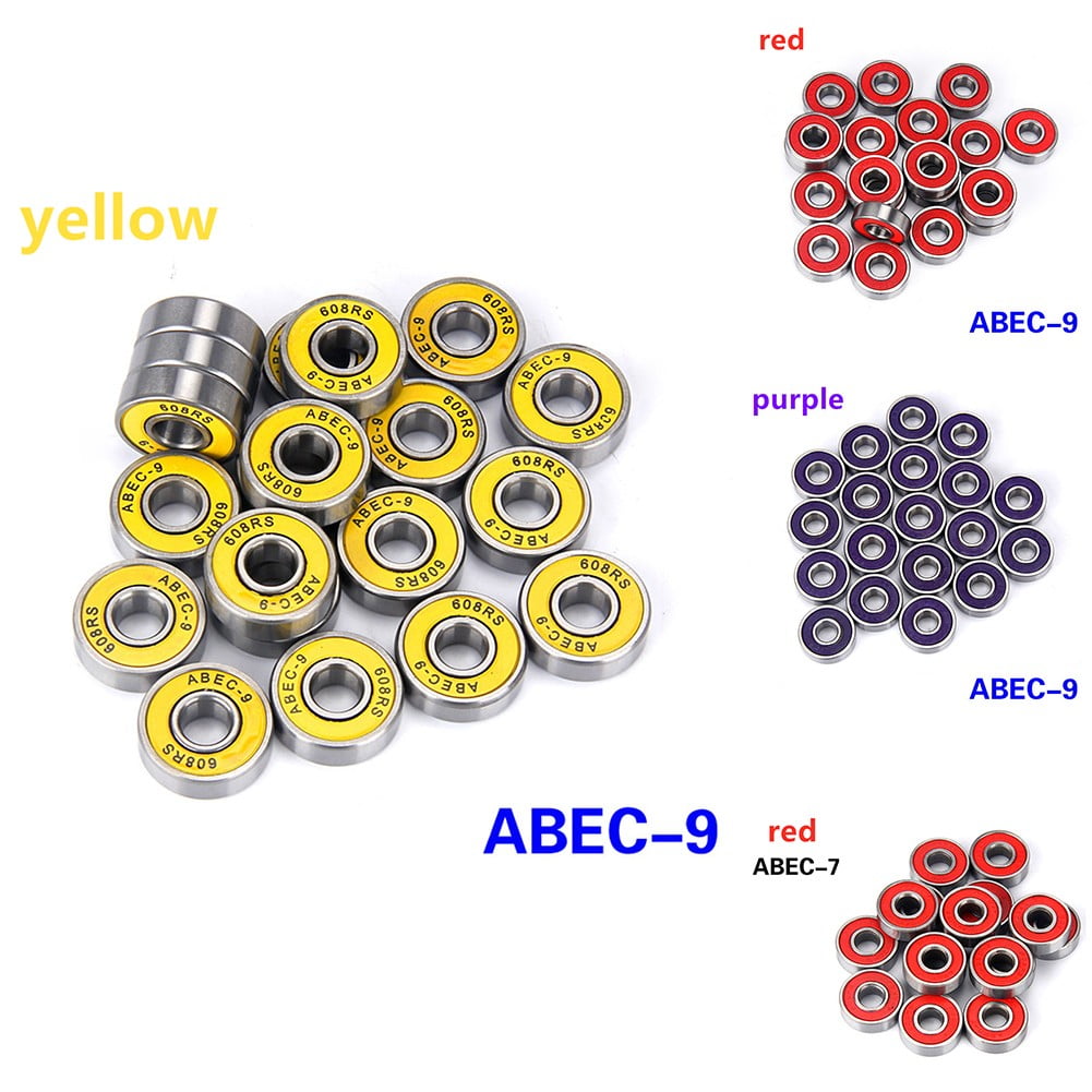 Abec-7/Abec-9 608 Skateboard Roller Steel Sealed Ball Bearings 8X22X7Mm - Walmart.com