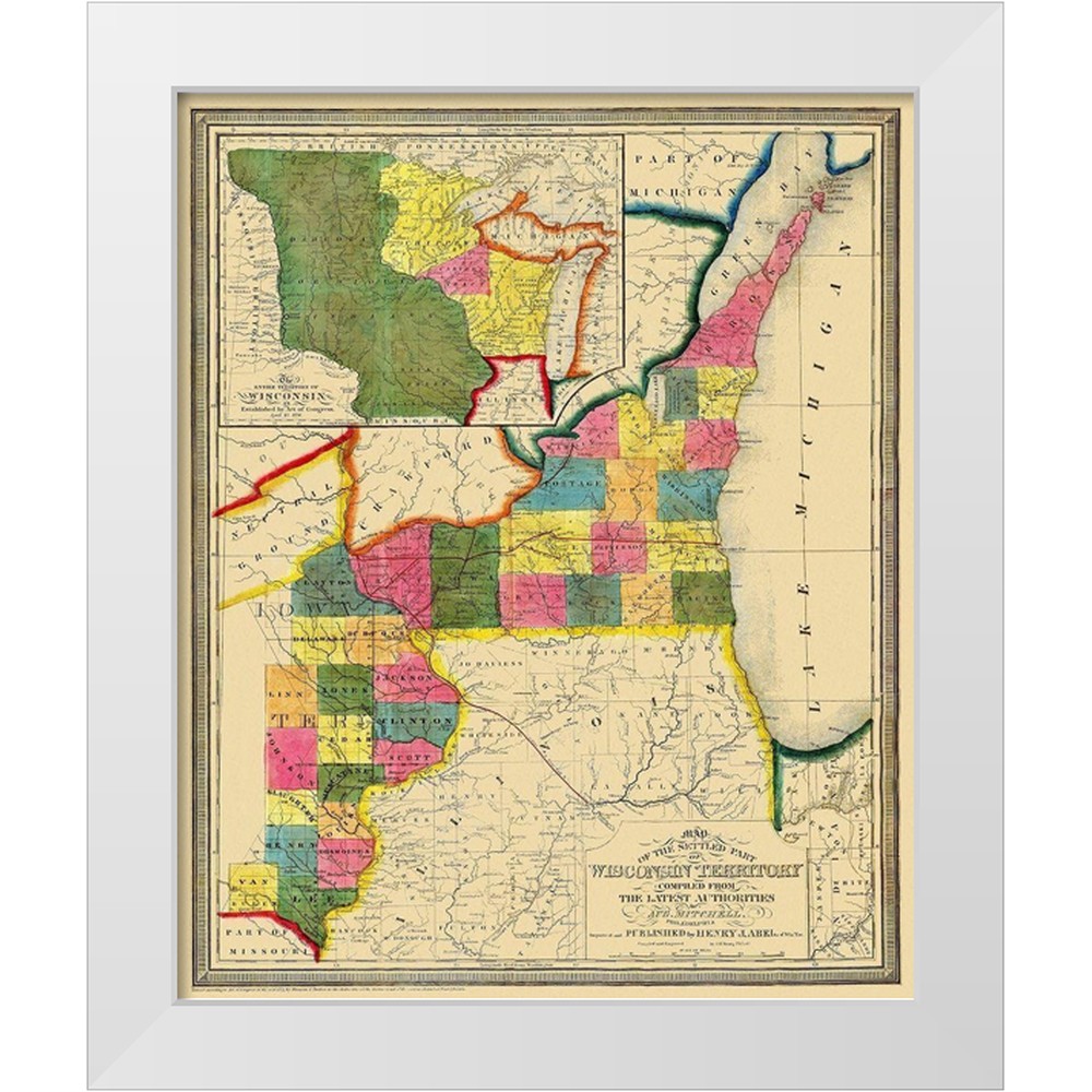 Abel 15x18 White Modern Wood Framed Museum Art Print Titled - Wisconsin ...