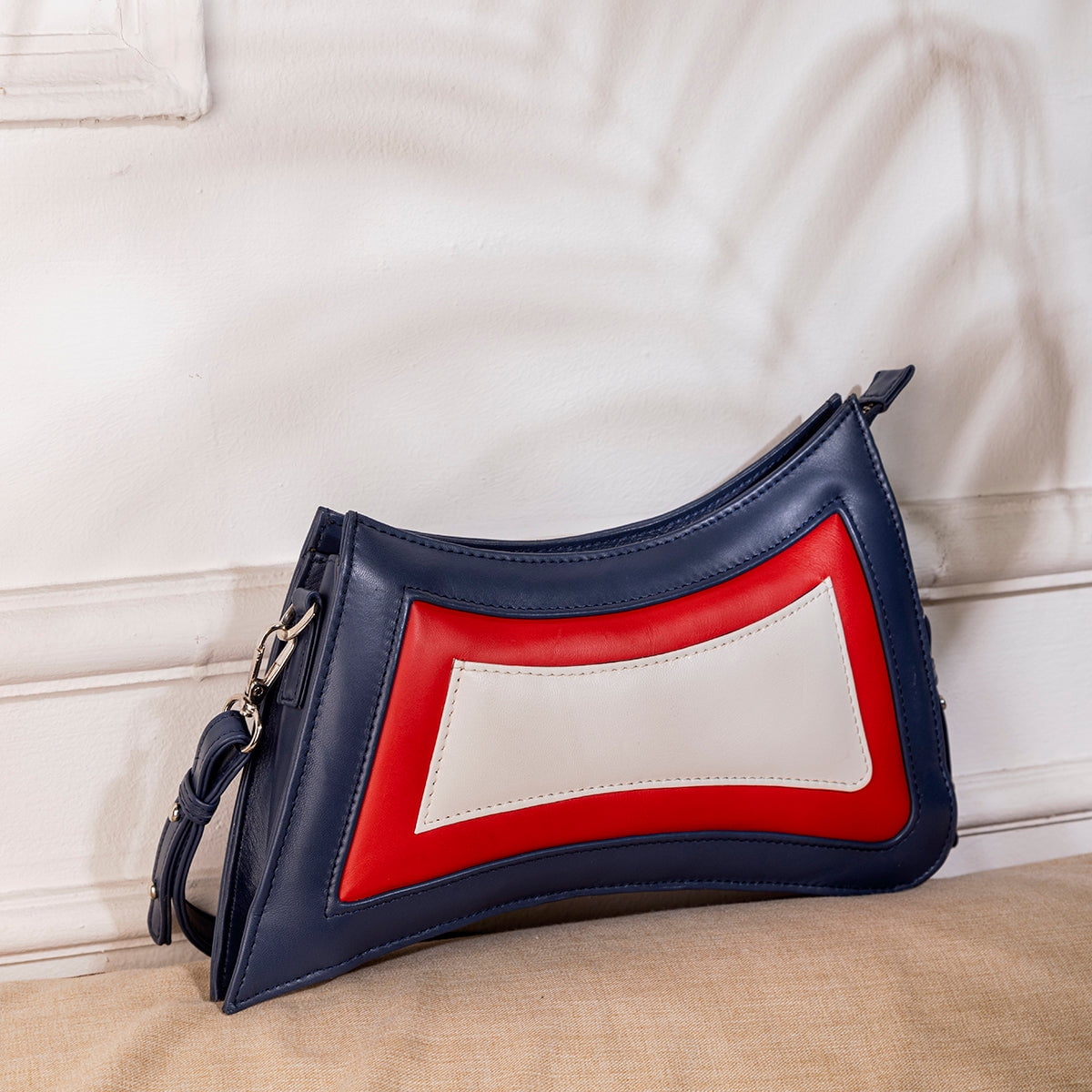 Abelardo Magma Asymmetrical Bag - Blue Shoulder Leather Bag Color ...