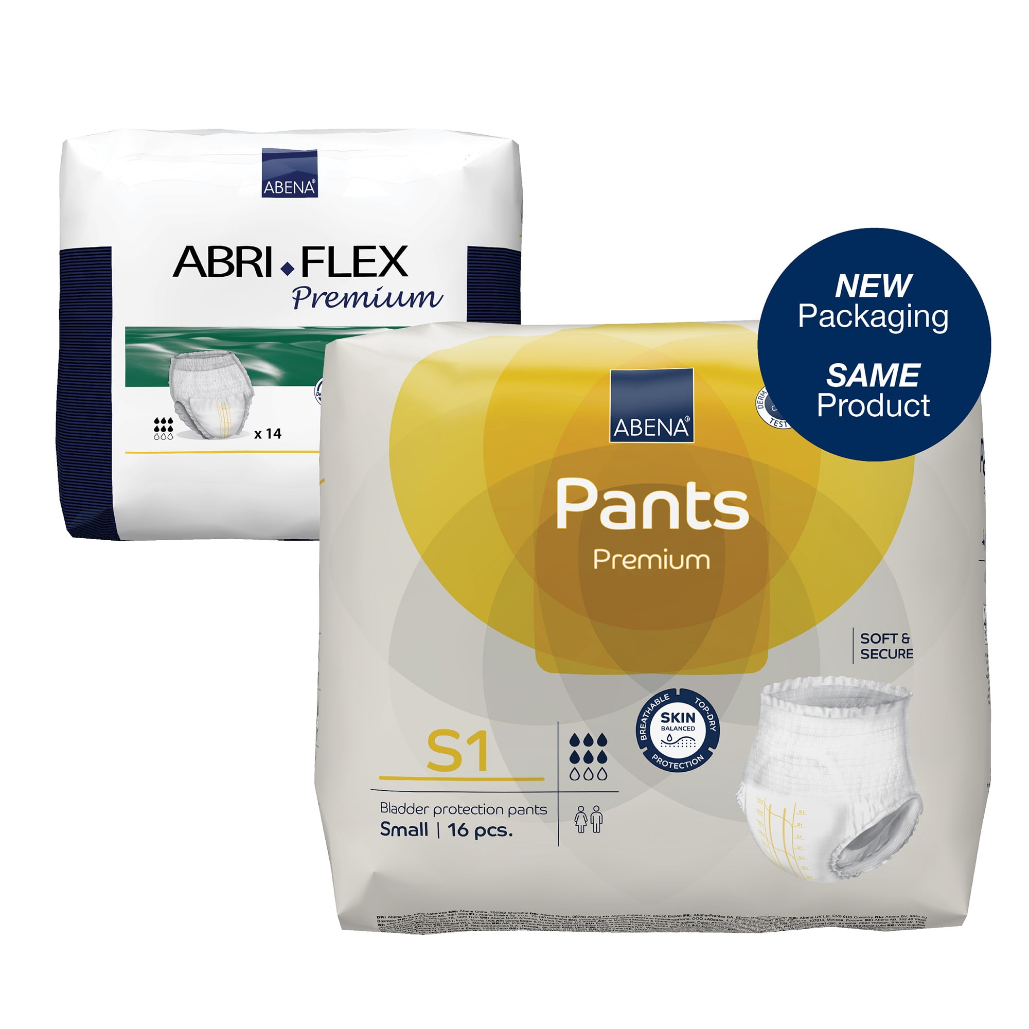 Abena Abri-Flex Premium S1 Disposable Underwear, Small, 24-36 Inch ...