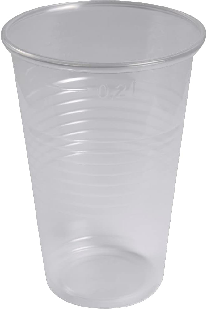 Abena Disposable Clear Plastic Drinking Cup (Picnic, BBQ, Party), 7 Oz - 100 Count - Walmart.com